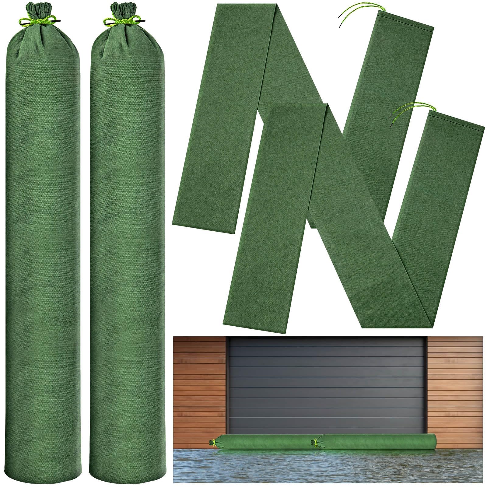 Flood Protection Sand Bags, 4-Piece Reinforced Canvas Sandbag Set for ...