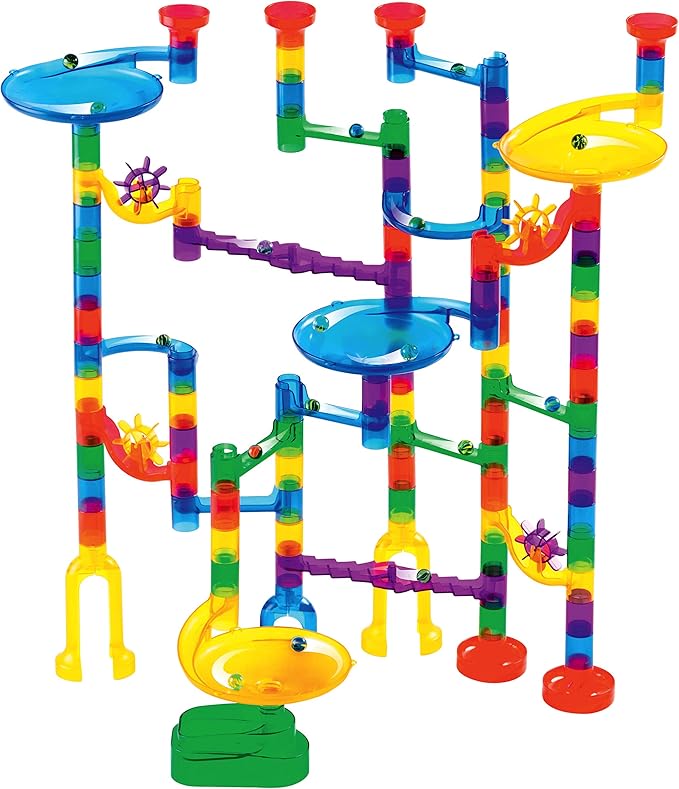 Amazon.com: Marble Genius Marble Run Starter Set; 130 Complete Pieces ...