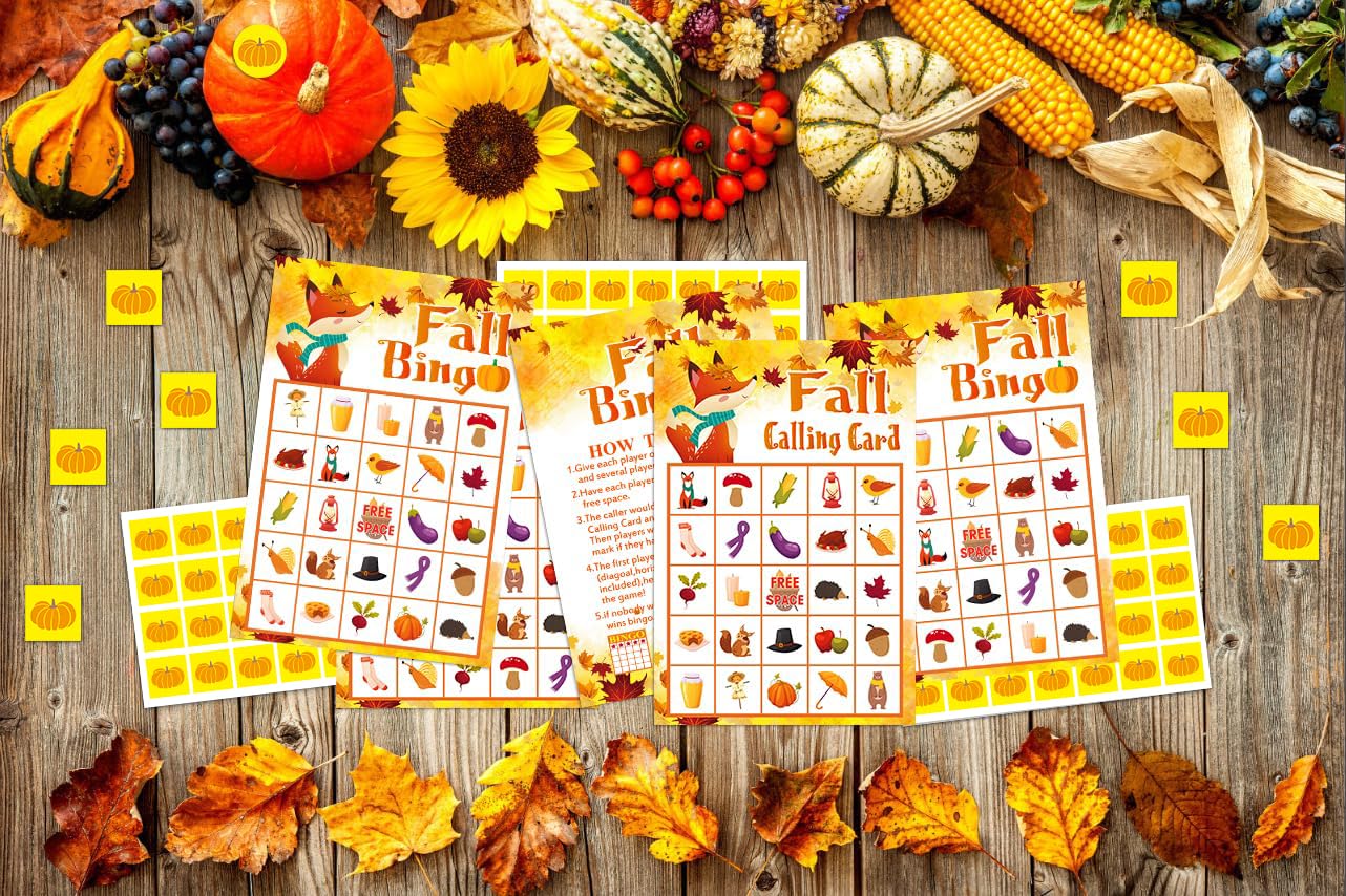 Fall Themed Bingo Cards