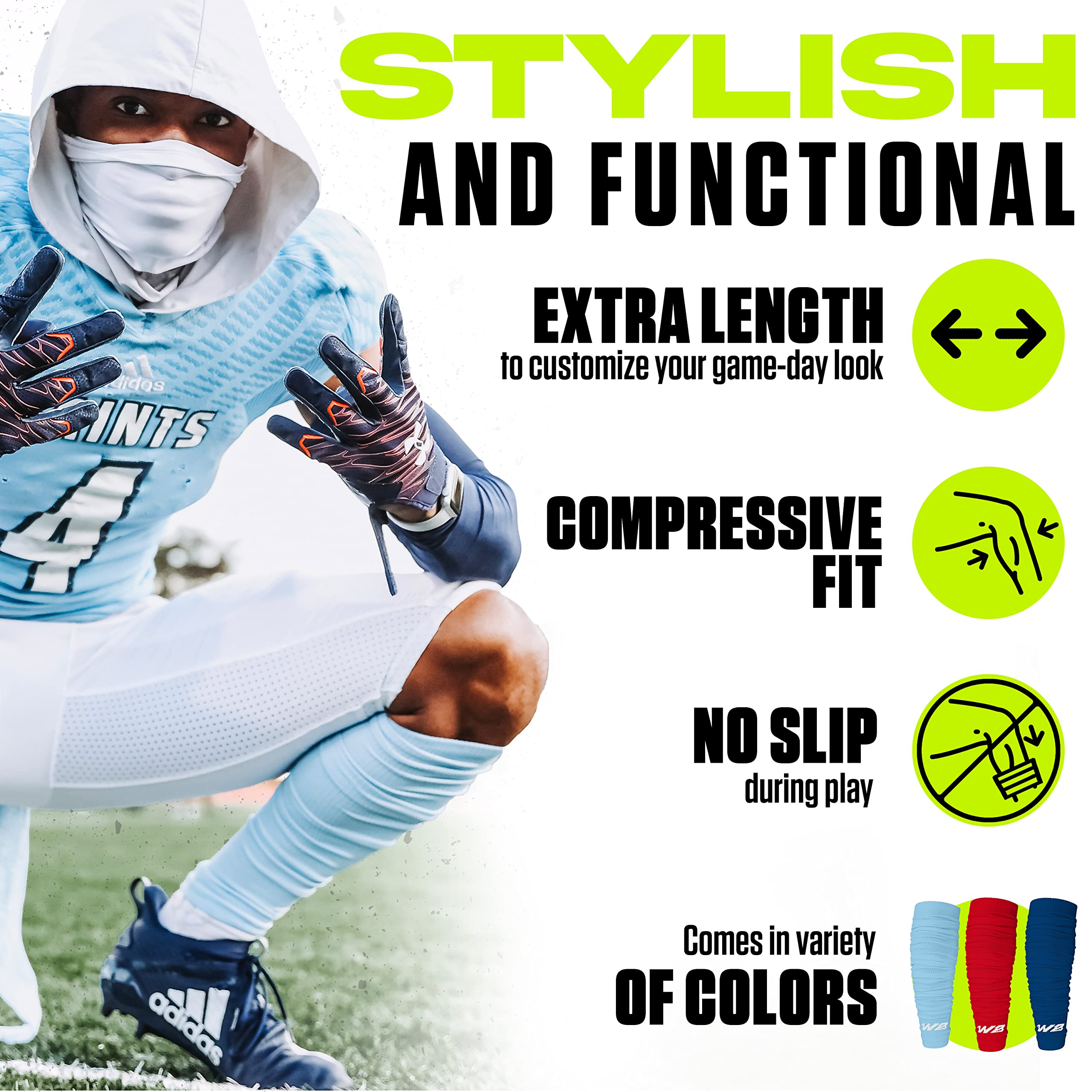 Snapklik.com : We Ball Sports Football Leg Sleeves Calf Compression For ...