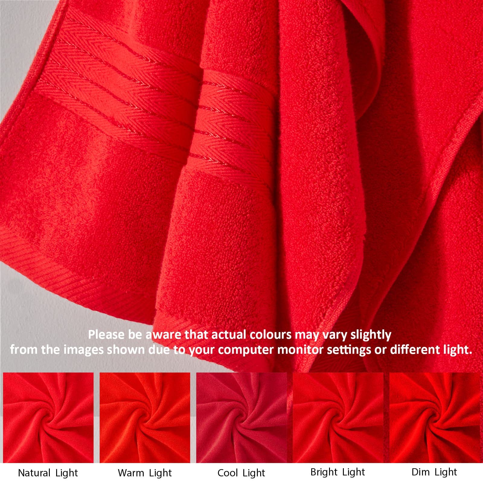 COZYART Red Hand Towels for Bathroom 4 Pcs, 13x30 Cotton Guest Hand ...