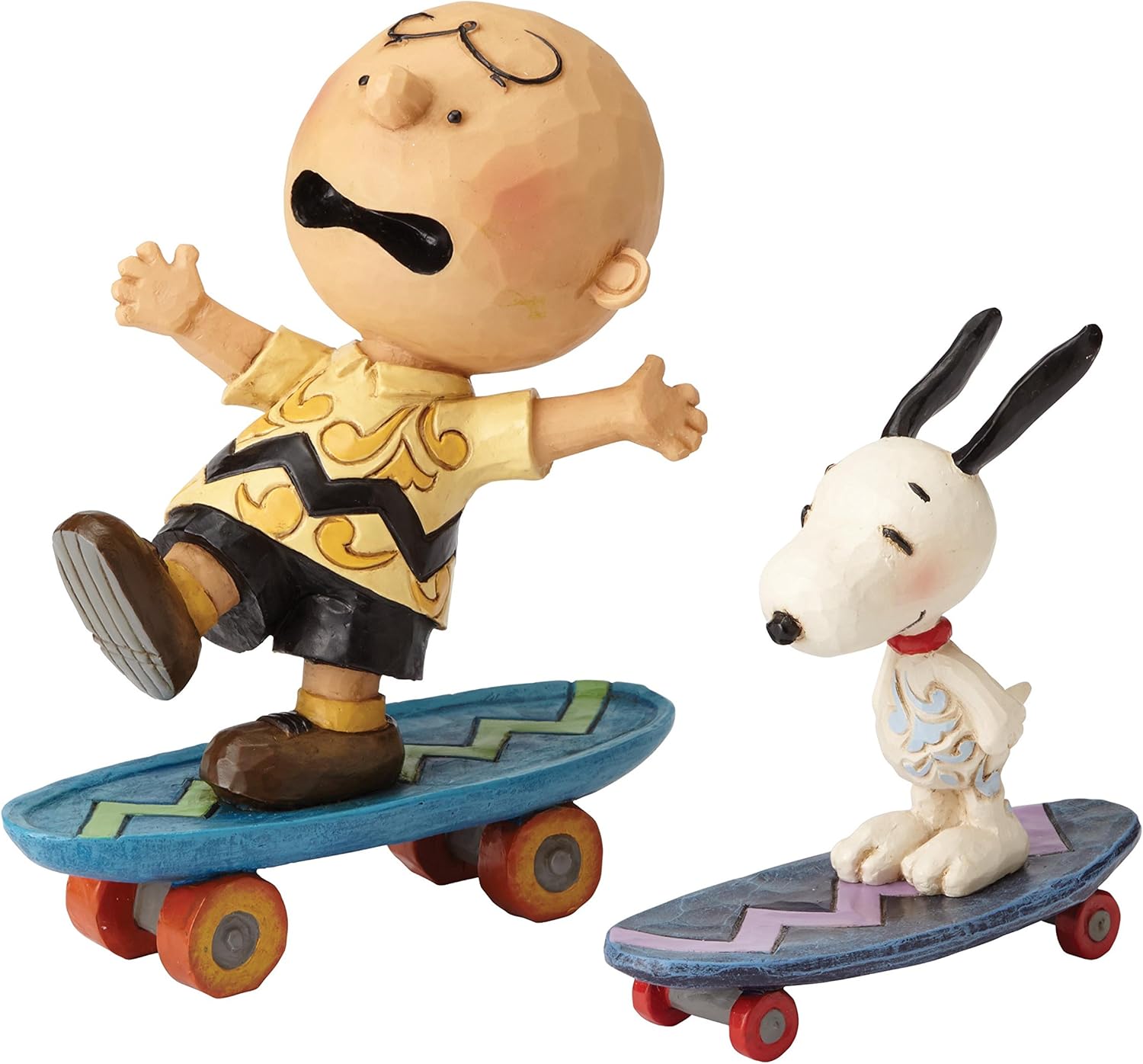 Amazon.com: Peanuts by Jim Shore Charlie Brown and Snoopy Stone Resin ...