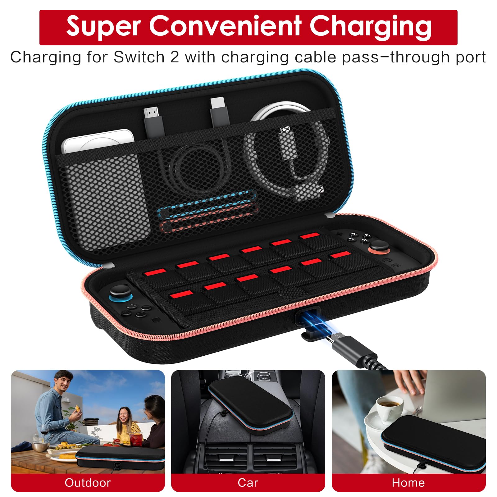 Snapklik.com : Ivoler Charge Inside Carrying Case For Nintendo Switch 2 ...
