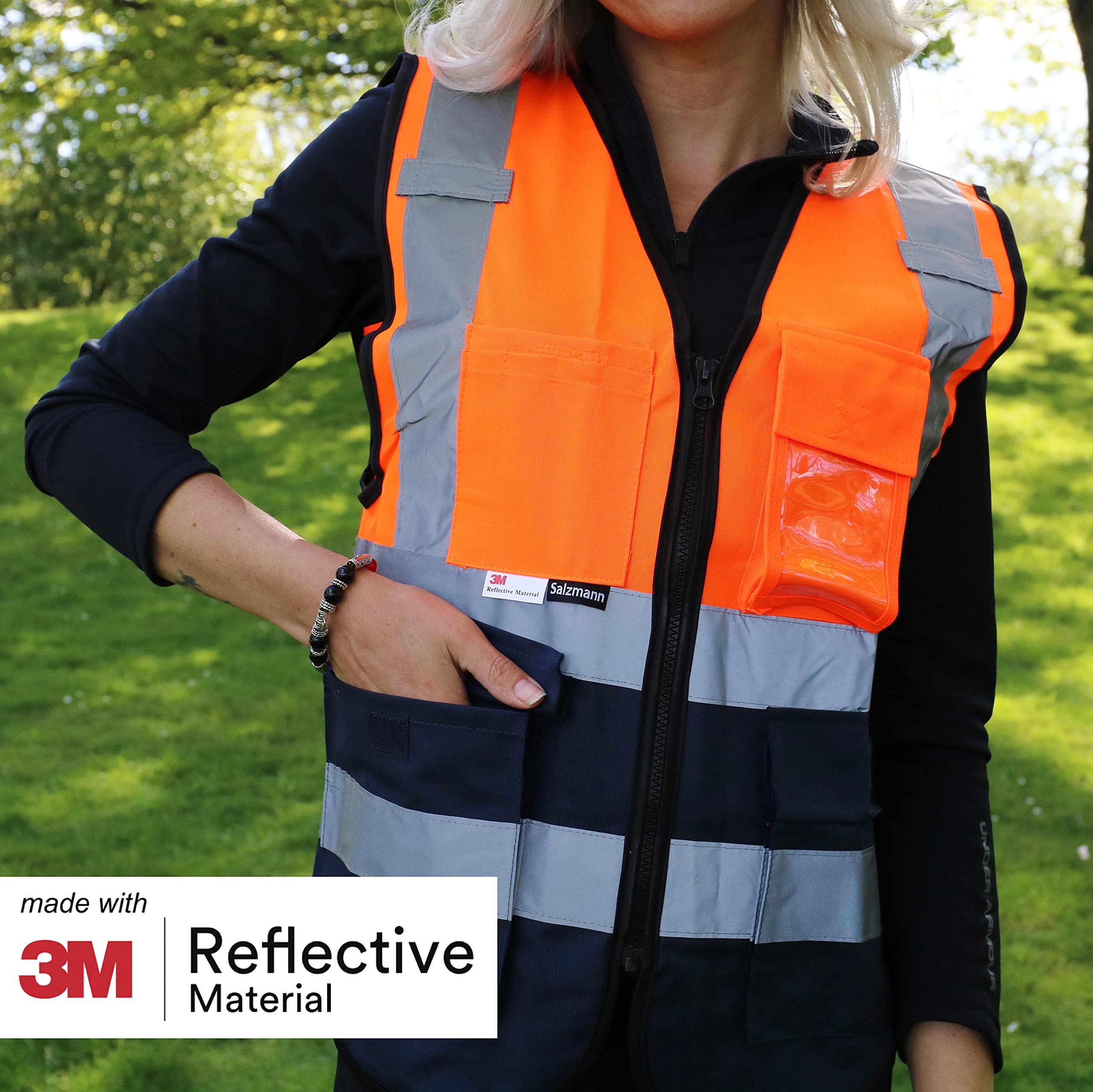 Snapklik.com : Salzmann Multi-Pocket Safety Vest - Reflective High ...