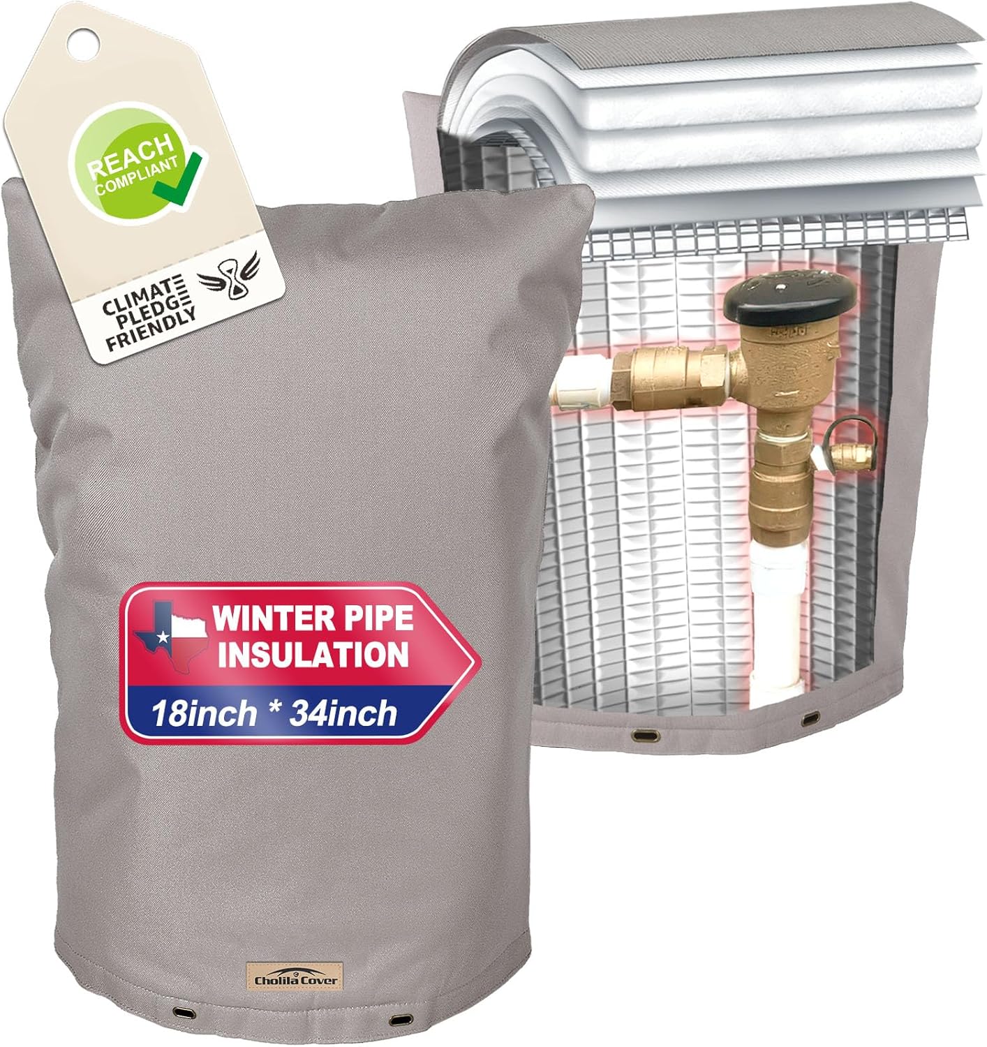 Cholila Cover Backflow Preventer Cover Insulated (5˚F) - 18" W x 34" H ...