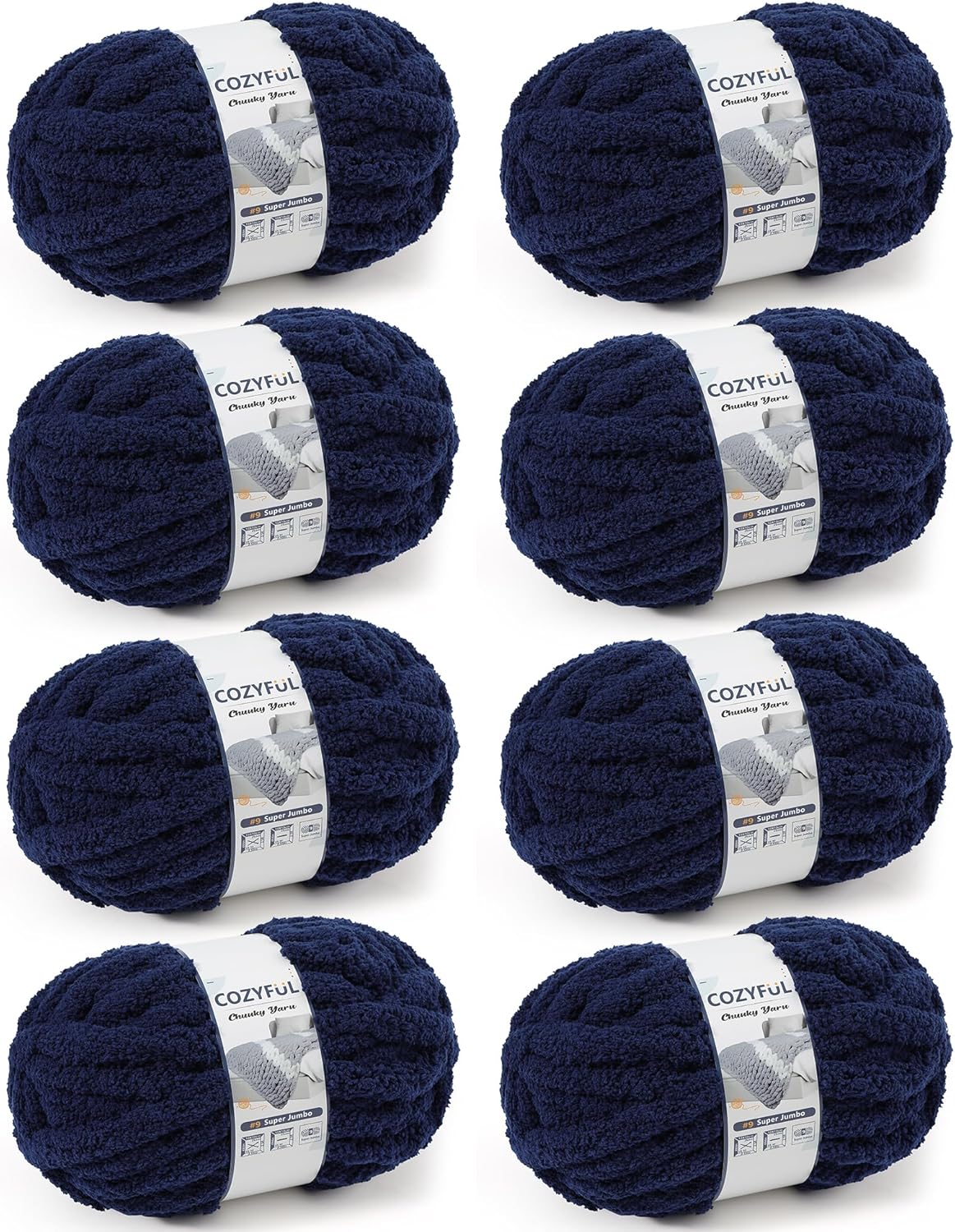 Amazon.com: Cozyful Chunky Yarn for Hand Knitting, #9 Thick Jumbo Big ...
