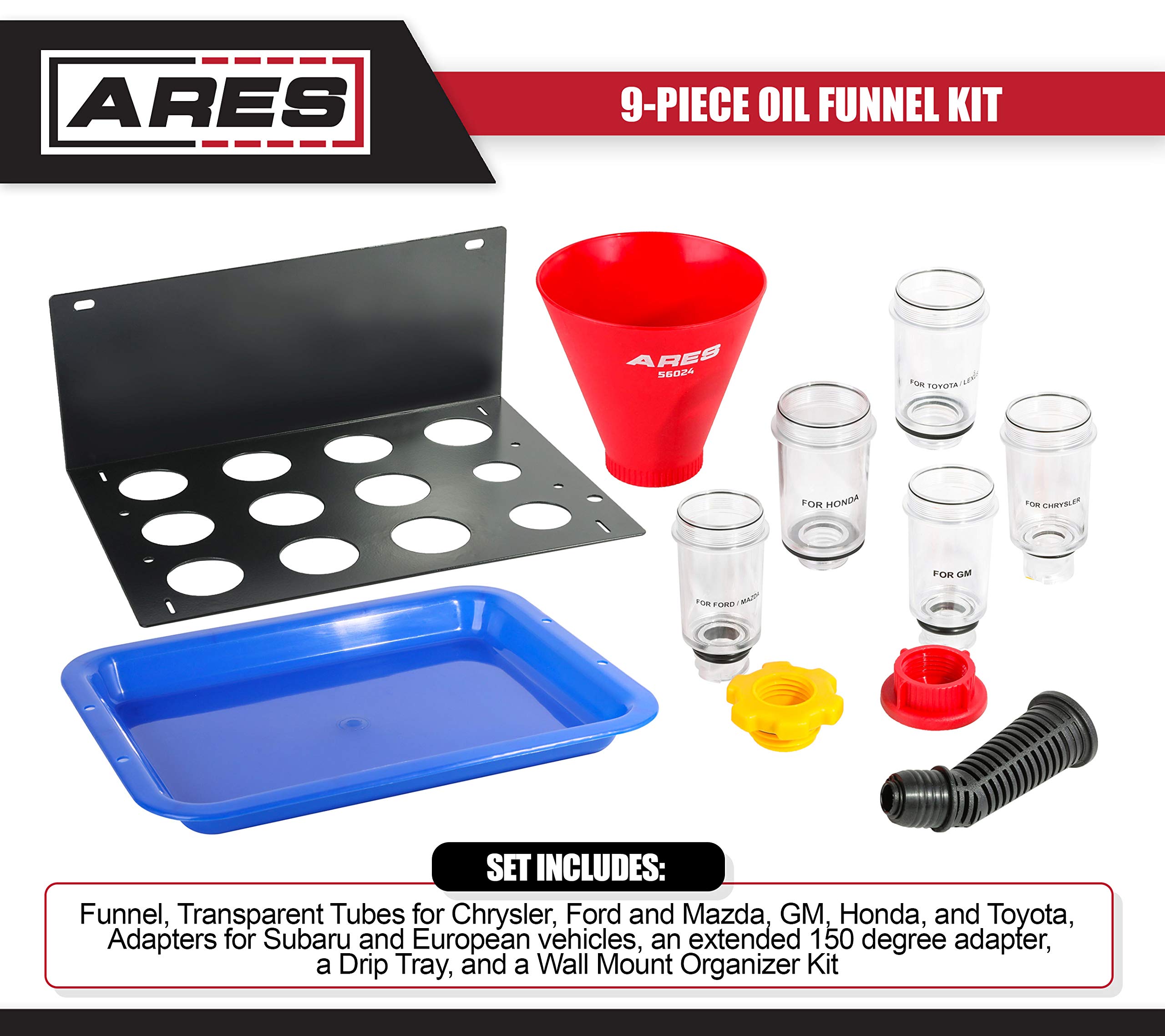 Snapklik.com : 56024-9-Piece Oil Funnel Kit - Spill-Free Oil Filling ...