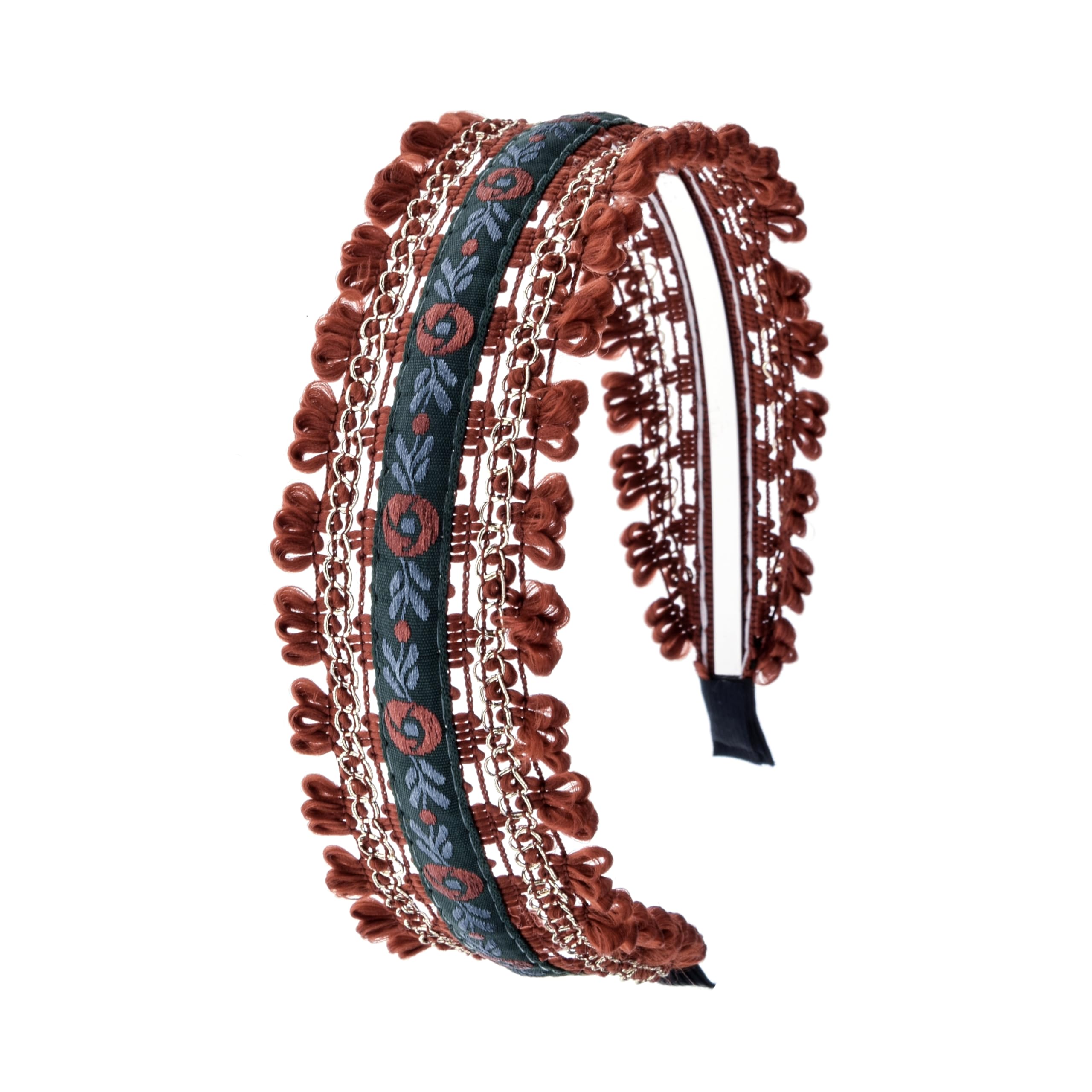 Amazon.com: OUTVIE Boho Ethnic Wind Embroidery with Floral Headband Non ...