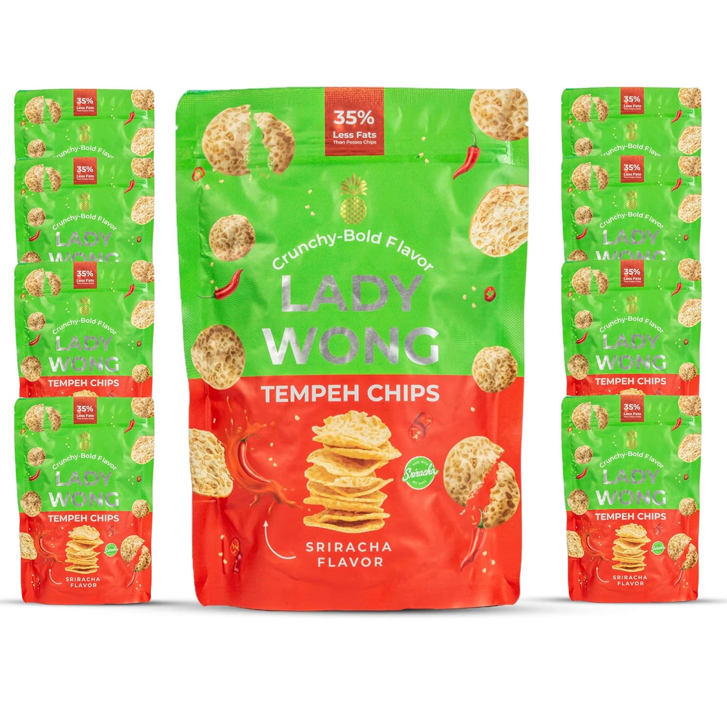 Amazon.com: Lady Wong Tempeh Chips: 8-Pack Vegan Chips - Gluten Free ...