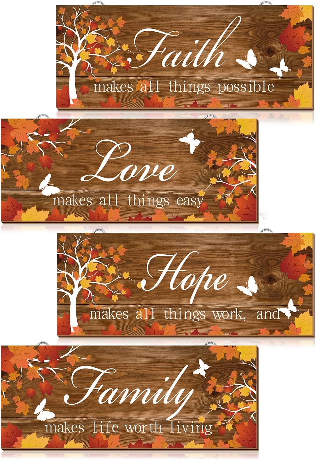 Amazon.com : KPSheng Thankful Grateful Blessed Harvest Wooden Signs ...