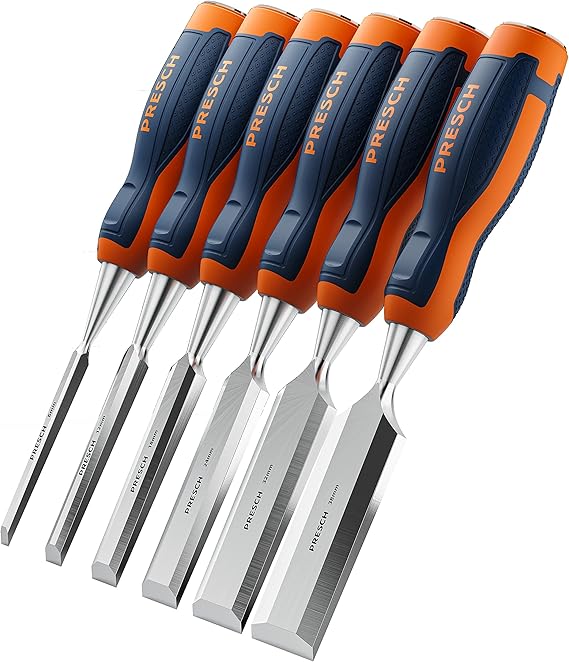 Presch Chisel Set for Wood 6 pc. - Sharp Chisel Set (6mm, 12mm, 18mm ...