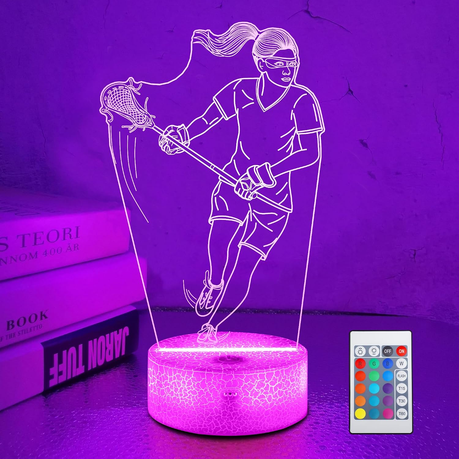 OkiyiD Lacrosse Gifts for Girls Women,Lacrosse Night Light 3D Illusion ...