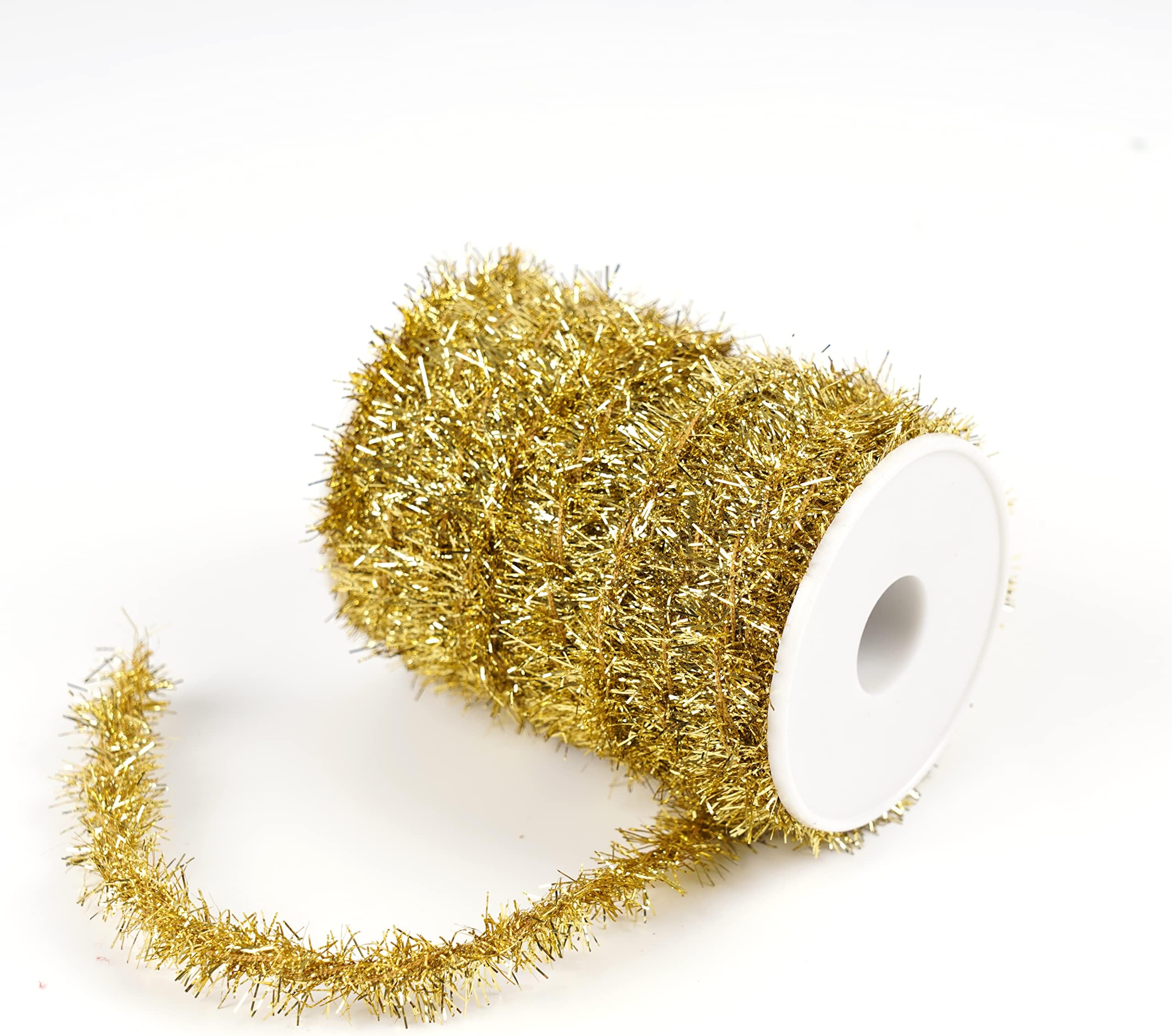 Amazon.com: eBoot 36 Yards 3 Color Mini Christmas Tree Tinsel Ribbon ...