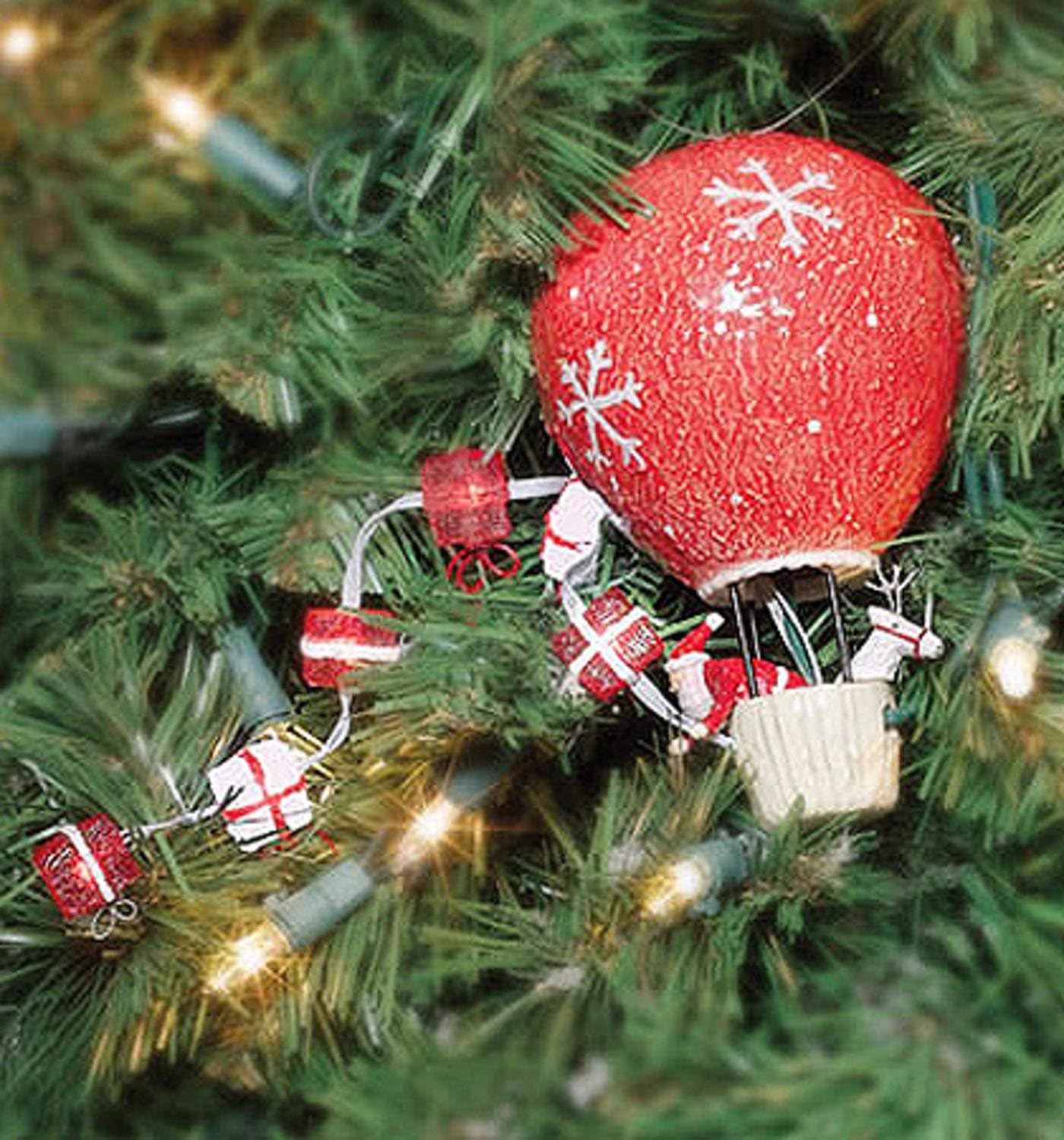 Amazon.com: 4.25" Red and White Air Balloon Santa Christmas Tree ...