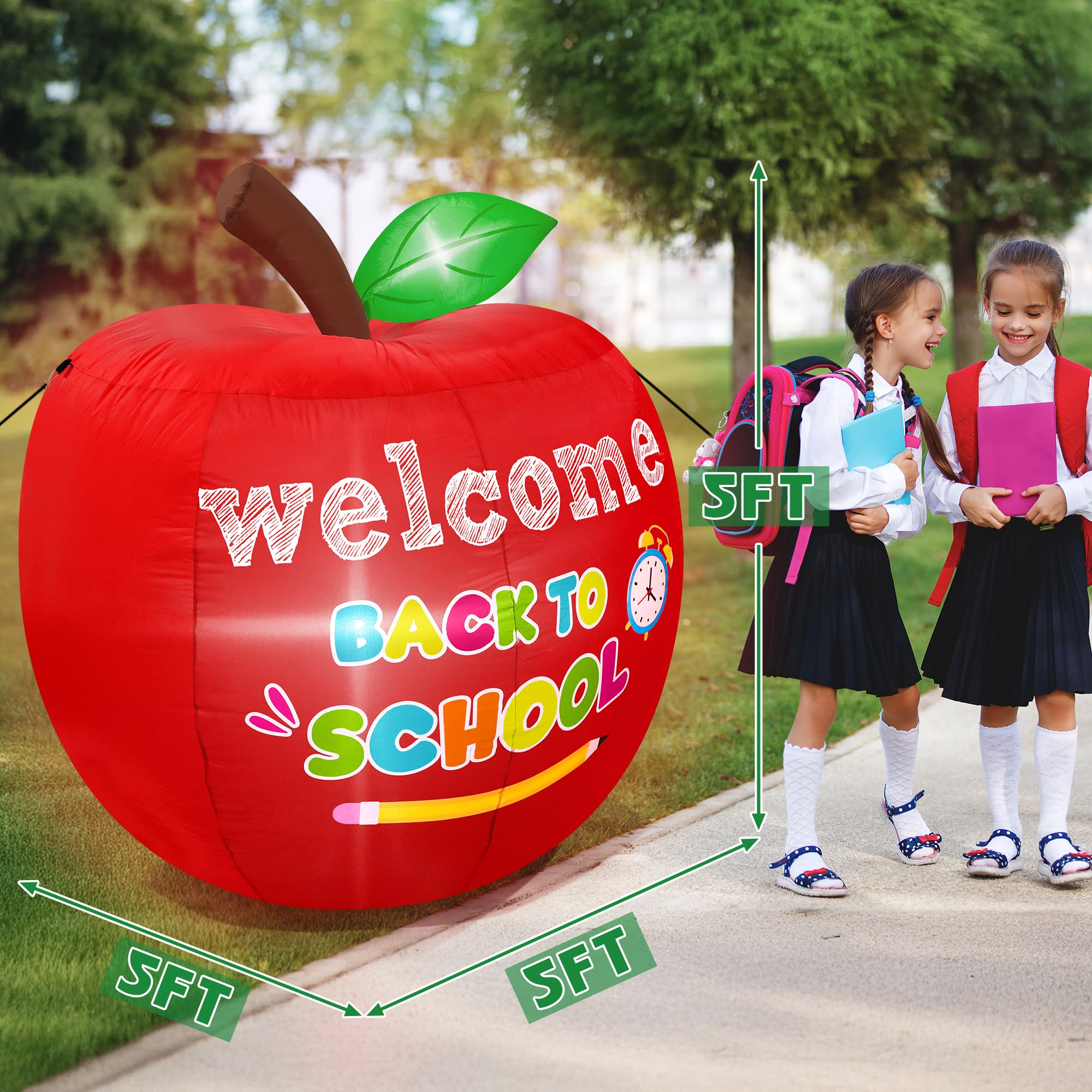 Snapklik.com : Back To School Decorations, 5FT Apple-Shaped Outdoor ...