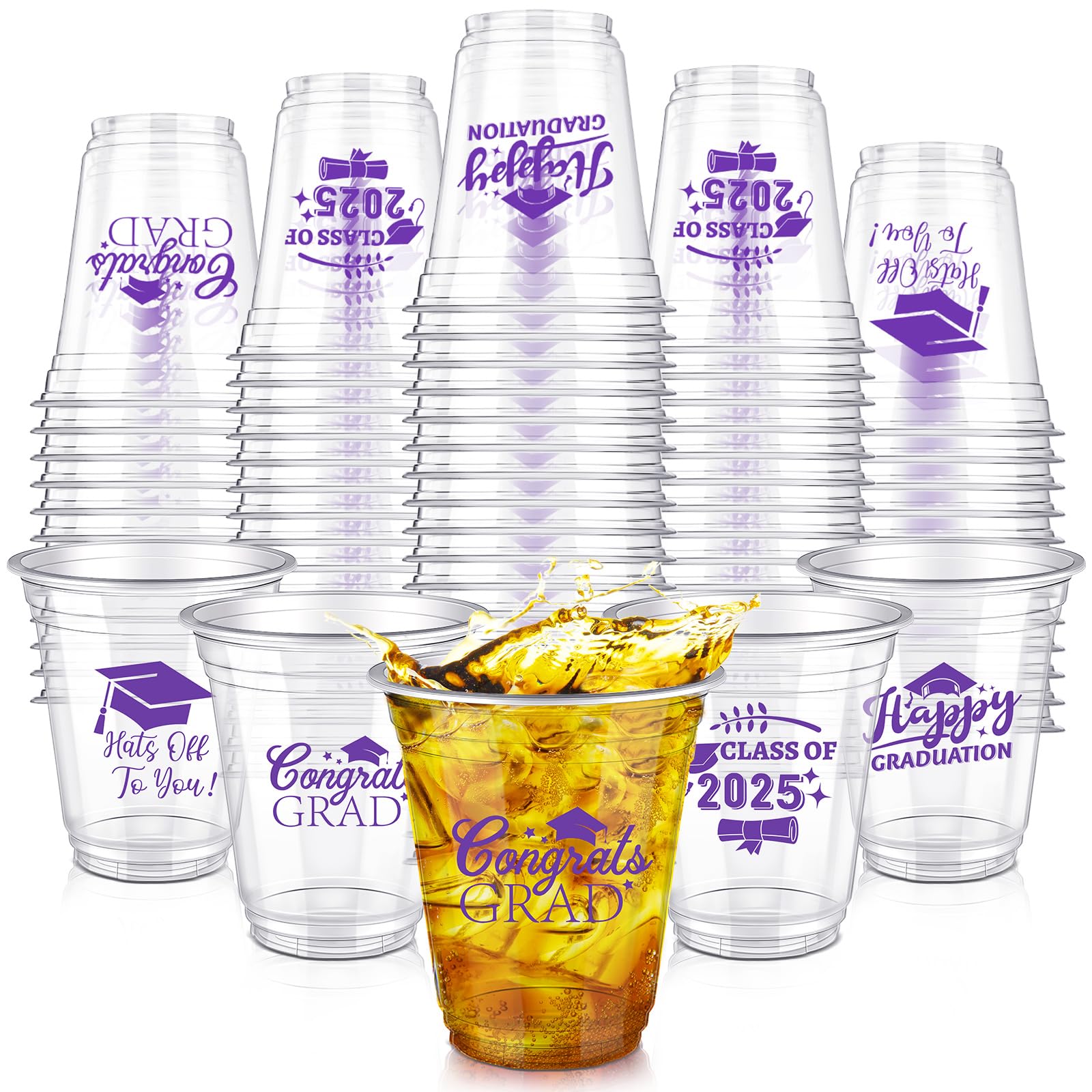 Amazon.com: Eaasty 100 Pcs 12oz Graduation Cups 2025 Disposable ...