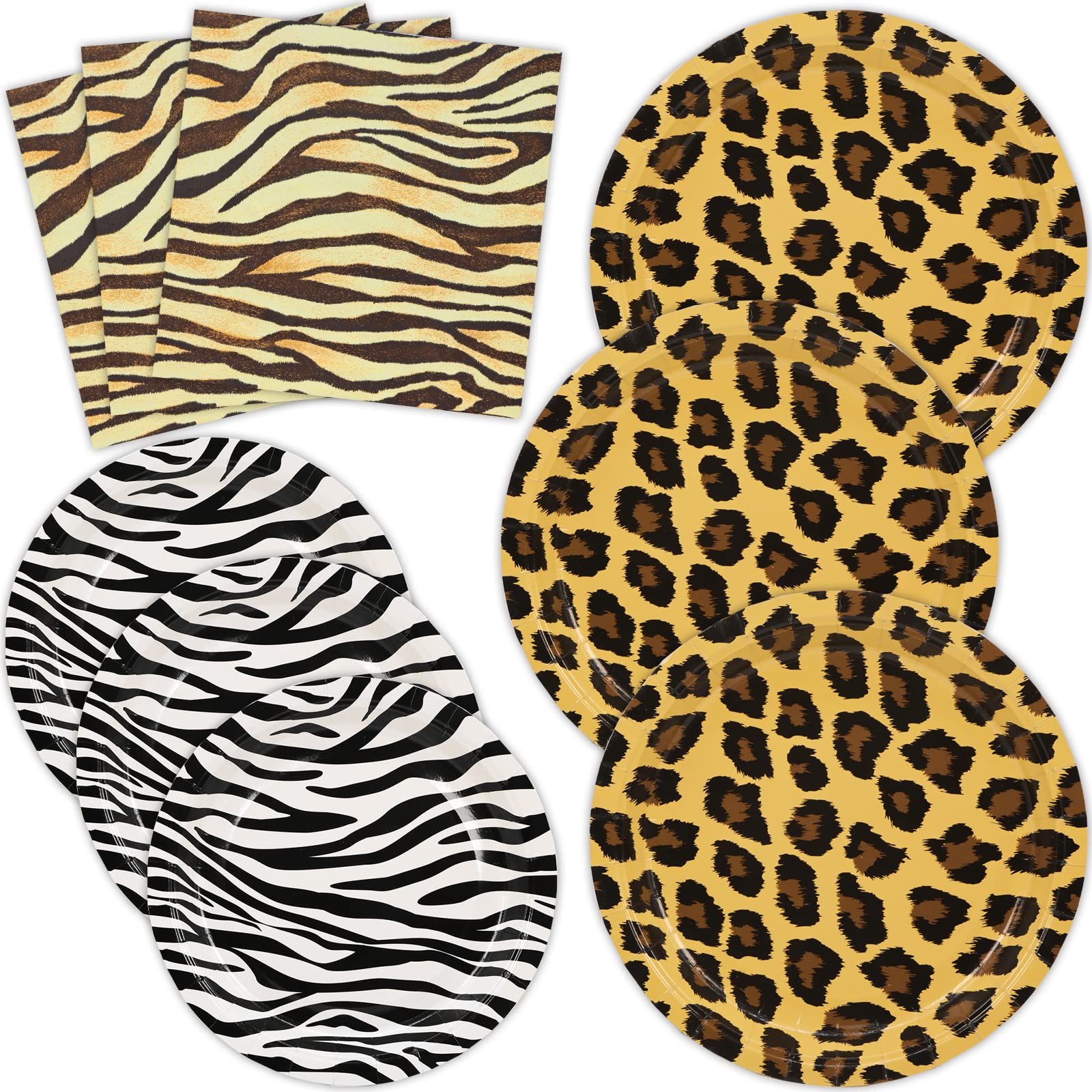Amazon.com: DYLIVeS Safari Zoo Animal Print Birthday Party Decorations ...