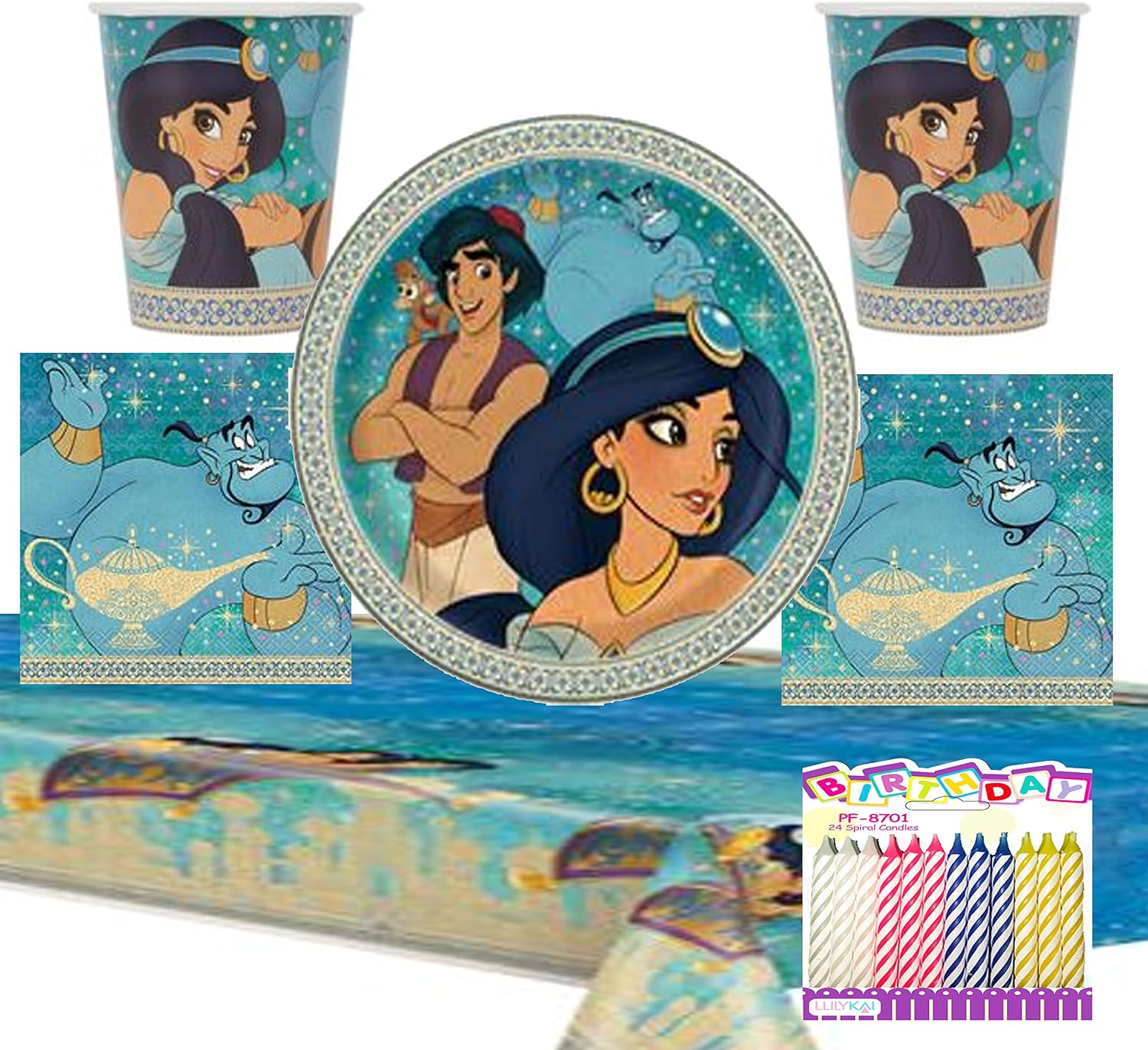 Amazon.com: Disney Aladdin Party Supplies Pack Serves 16: | Jasmine ...