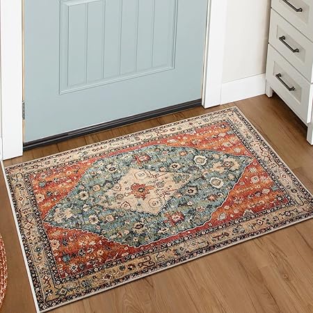 Amazon.com: YJ.GWL Boho Area Rug 2x3, Persian Washable Small Entryway ...