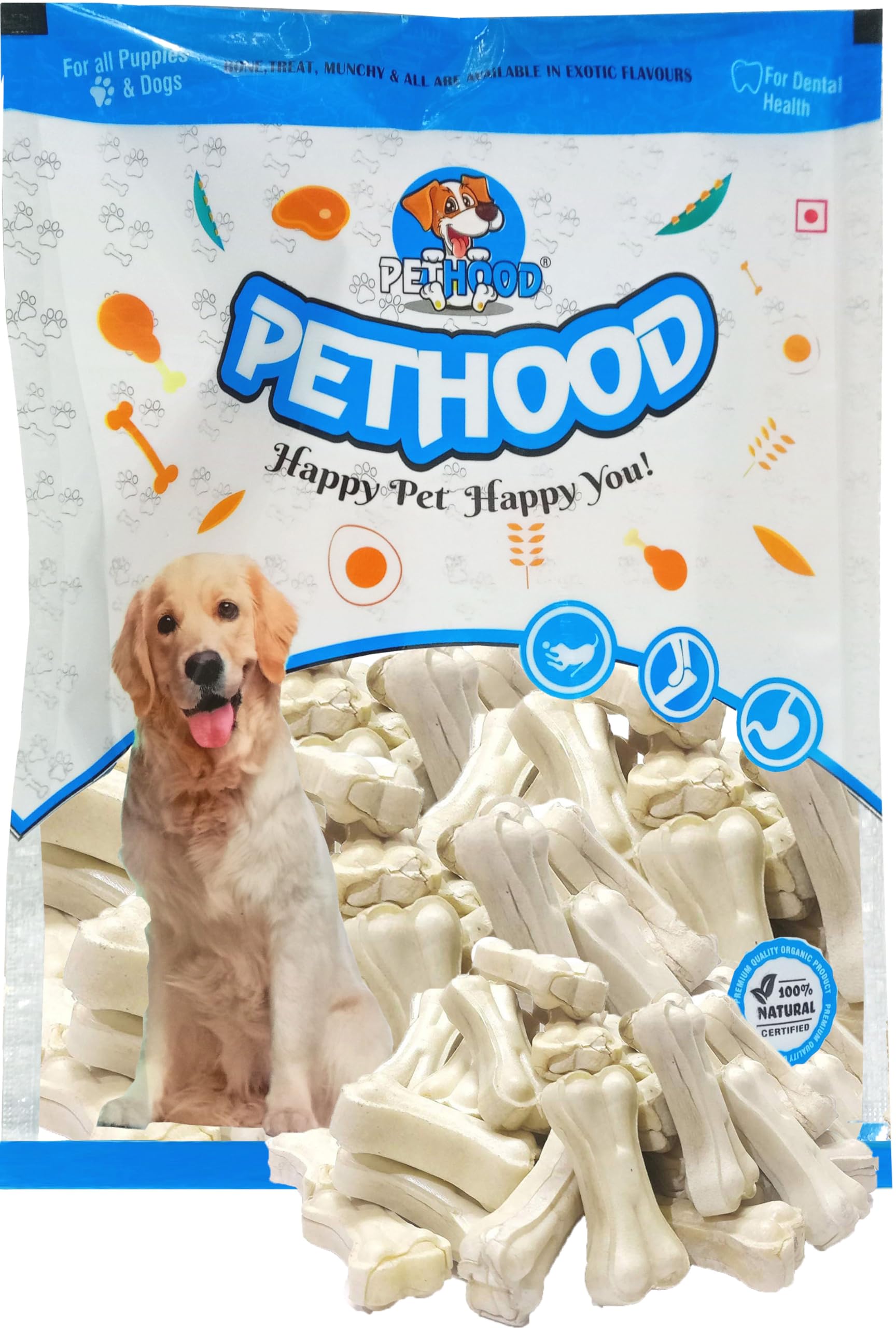 PETHOOD Dog Chew Bone 3 Inches Pack of 36 Bones, Chicken Flavour, Dog ...