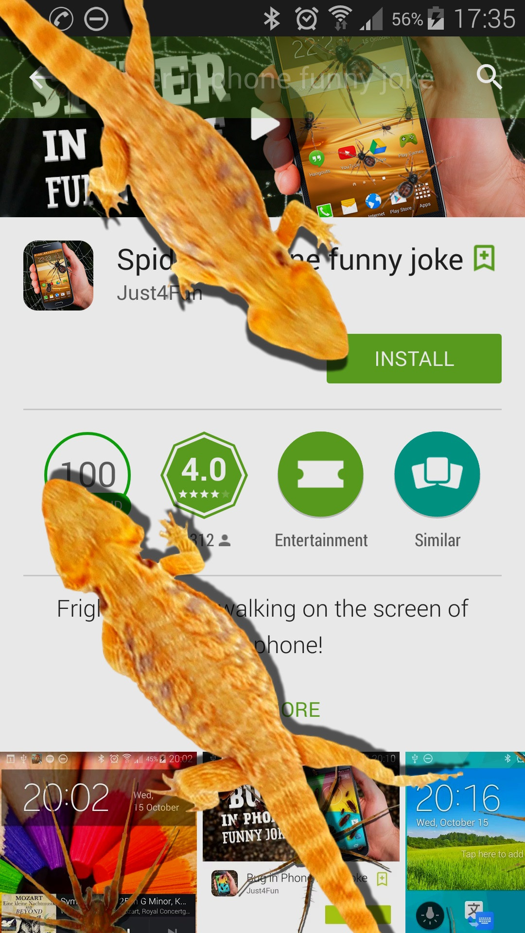 Lizard in phone funny joke:Amazon.co.uk:Appstore for Android