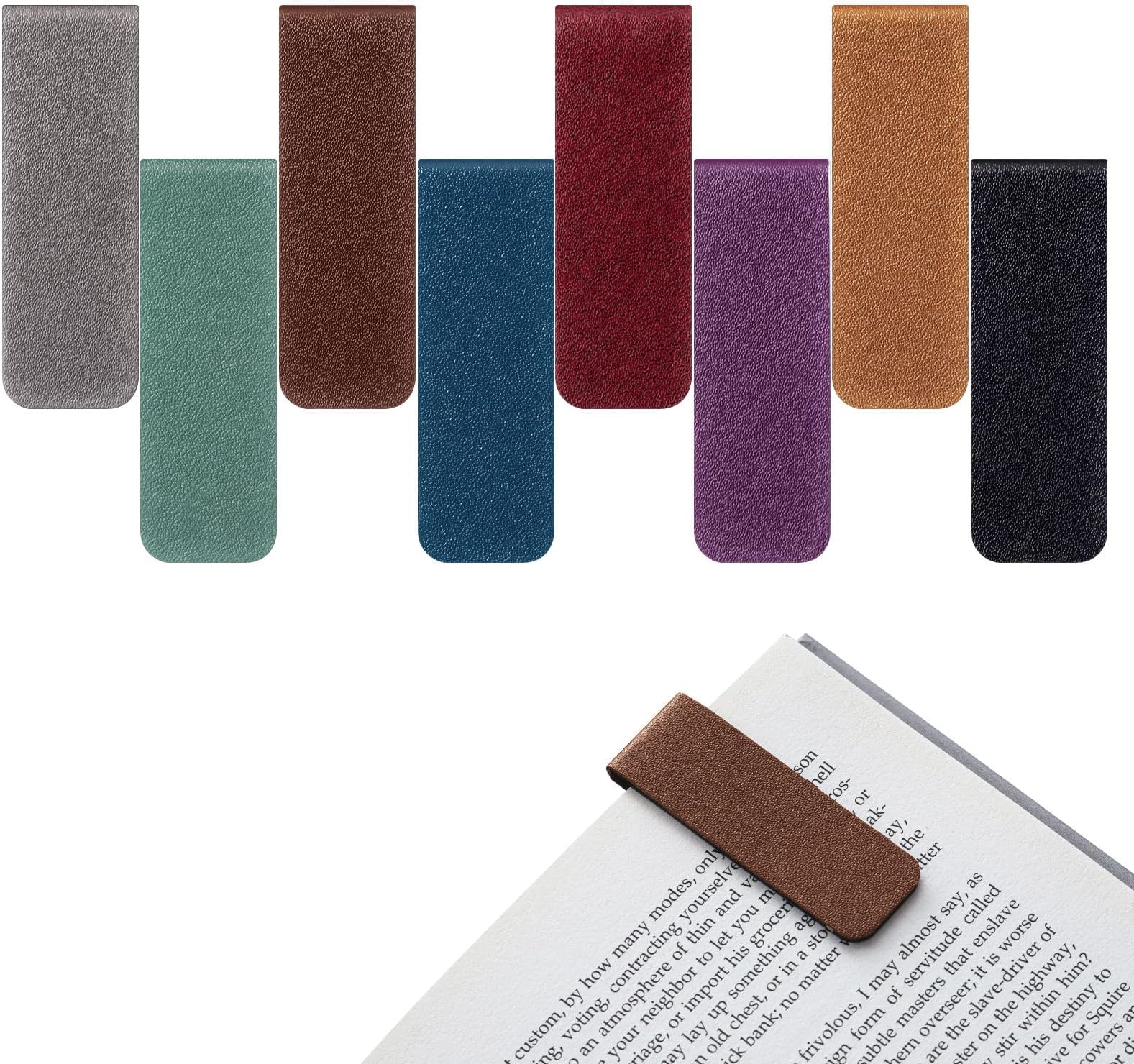 Amazon.com: Trandraft 8 Pcs Leather Magnetic Bookmarks for Women ...