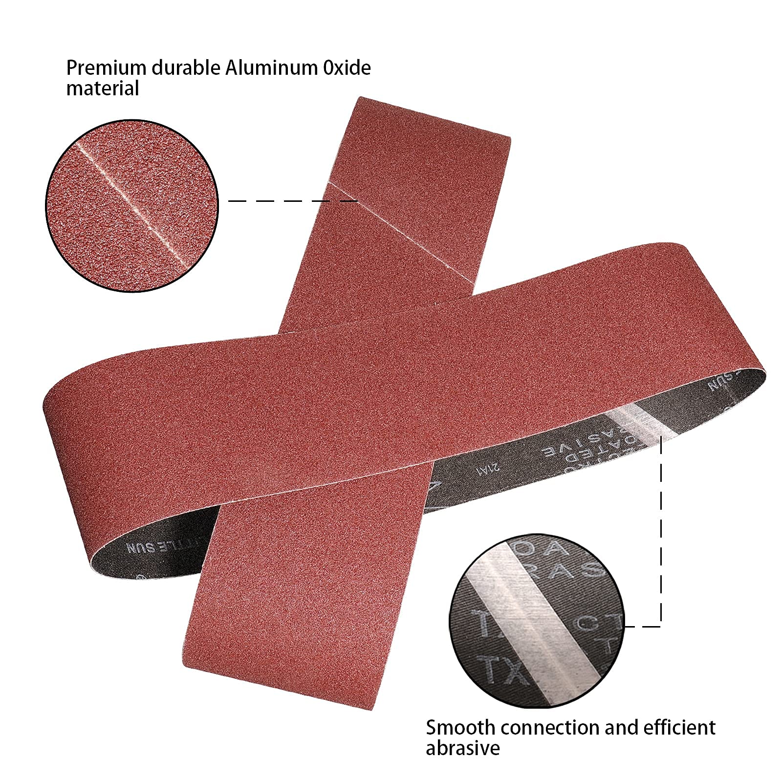 Snapklik.com : POTUINOM 3 X 21 Inch Sanding Belts 400 Grits - 15 Pack ...