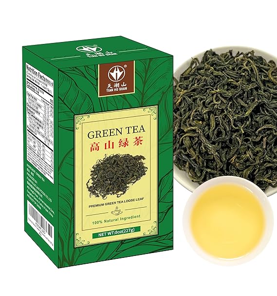 Amazon.com : TIAN HU SHAN Green tea loose leaf, 8 Ounce (Pack of 1 ...