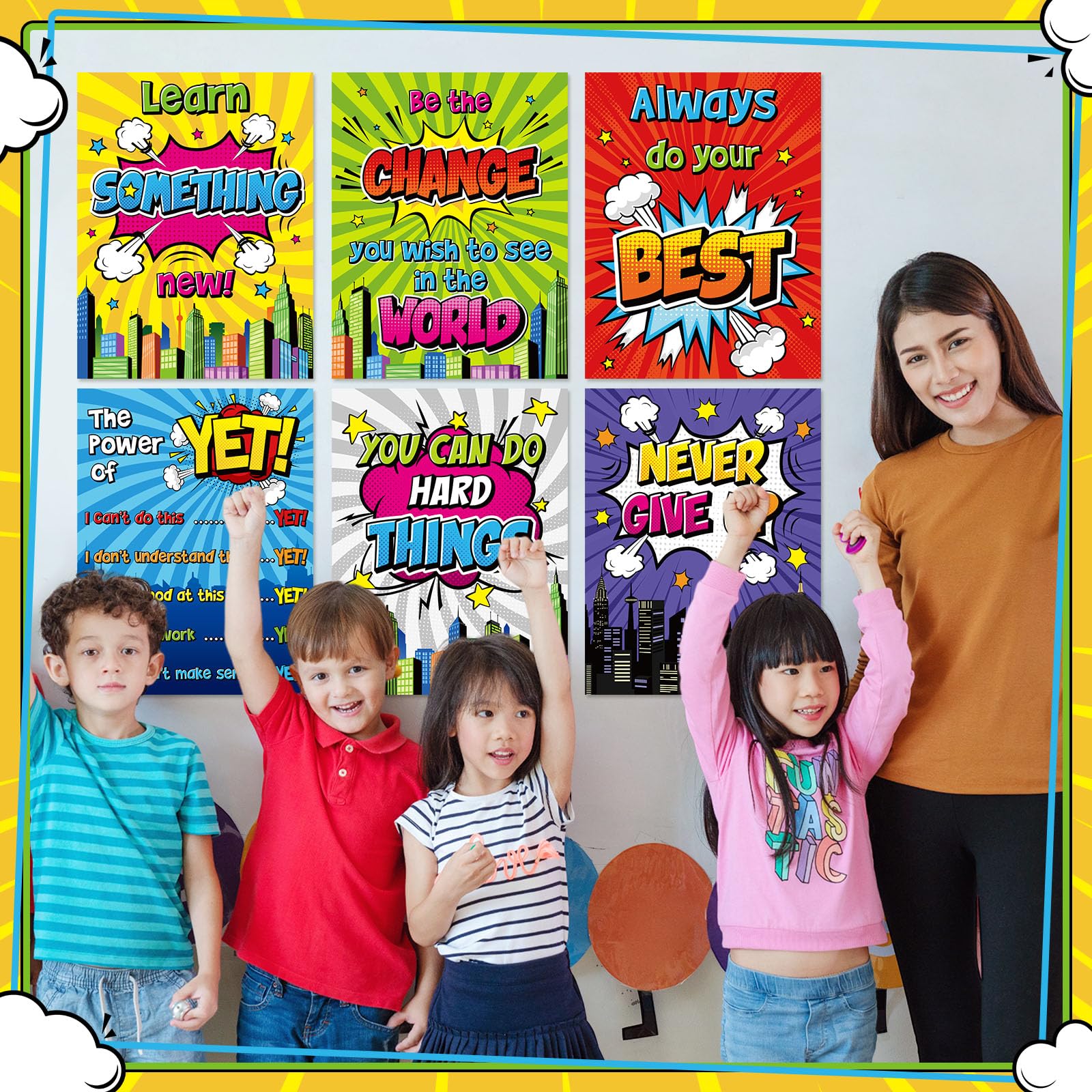 Snapklik.com : 9 Pcs Hero Posters Classroom Decorations Hero ...