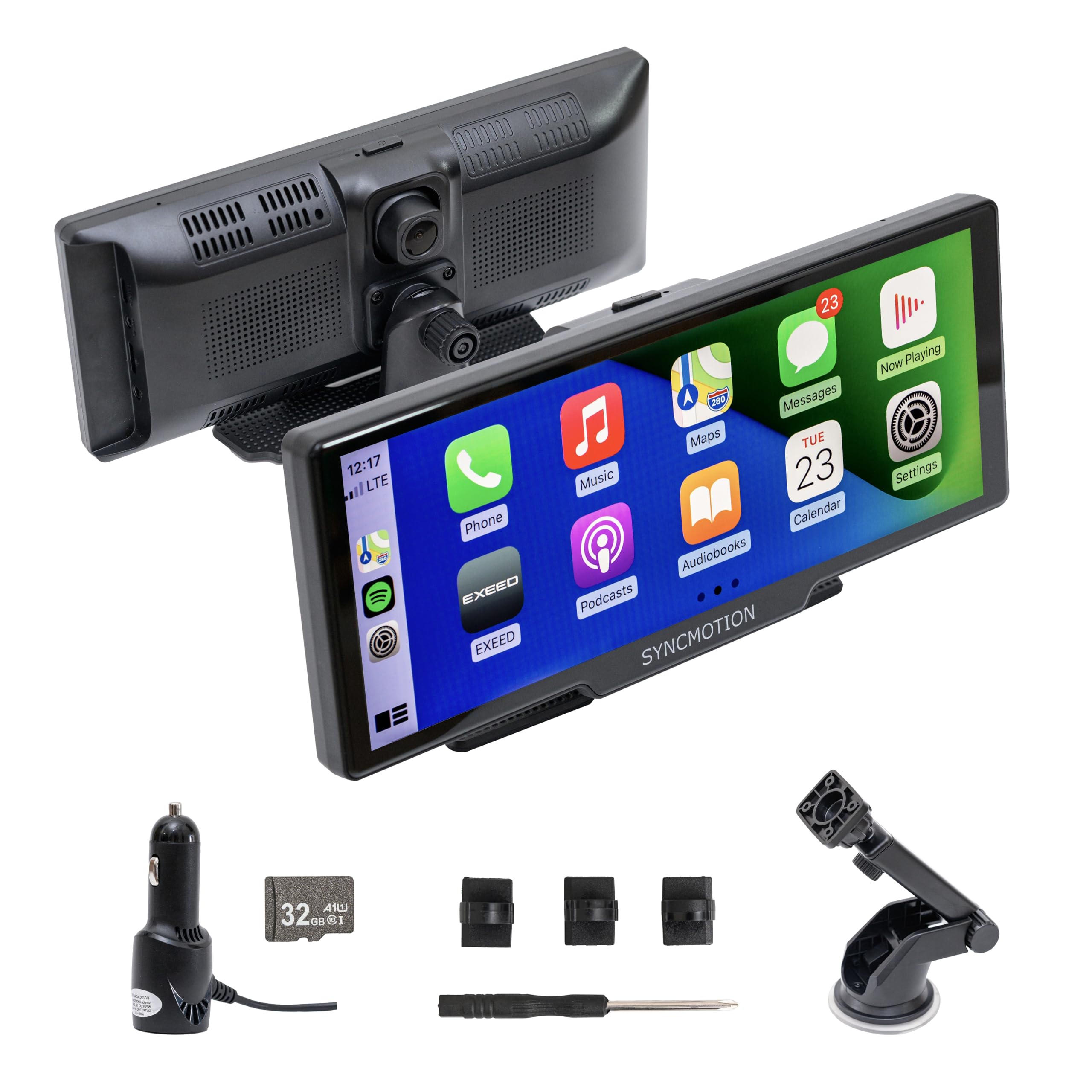 Amazon.com: SyncMotion Portable Wireless Apple Carplay & Android Auto ...