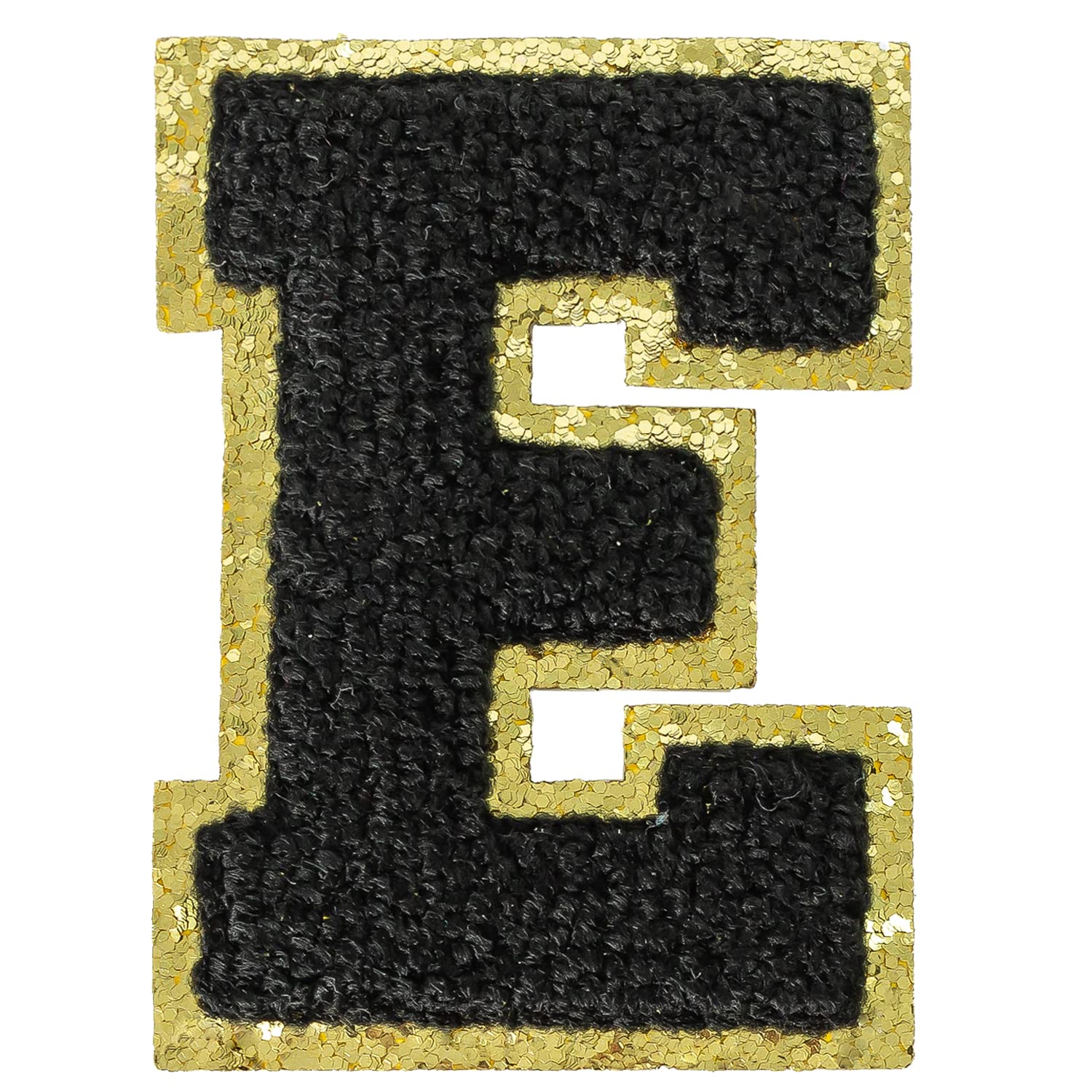 Buy 8Pcs Chenille Iron on Letters Black Varsity Letter Patches Chenille Letter Patches Chenille ...