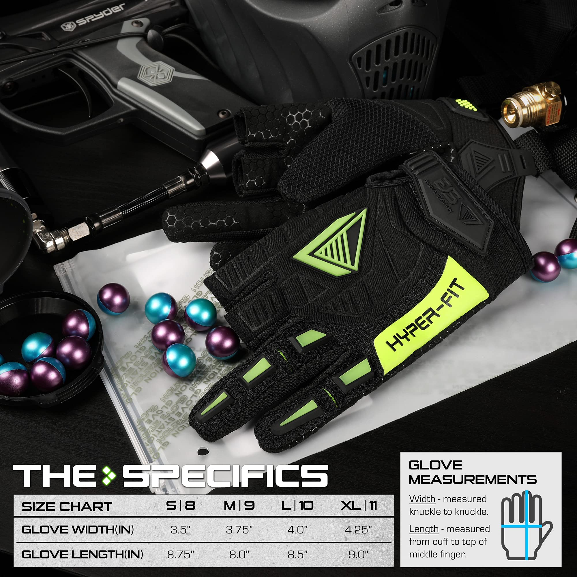 Snapklik.com : Glove Station Hyper-Fit Tactical Paintball Gloves - 2 ...