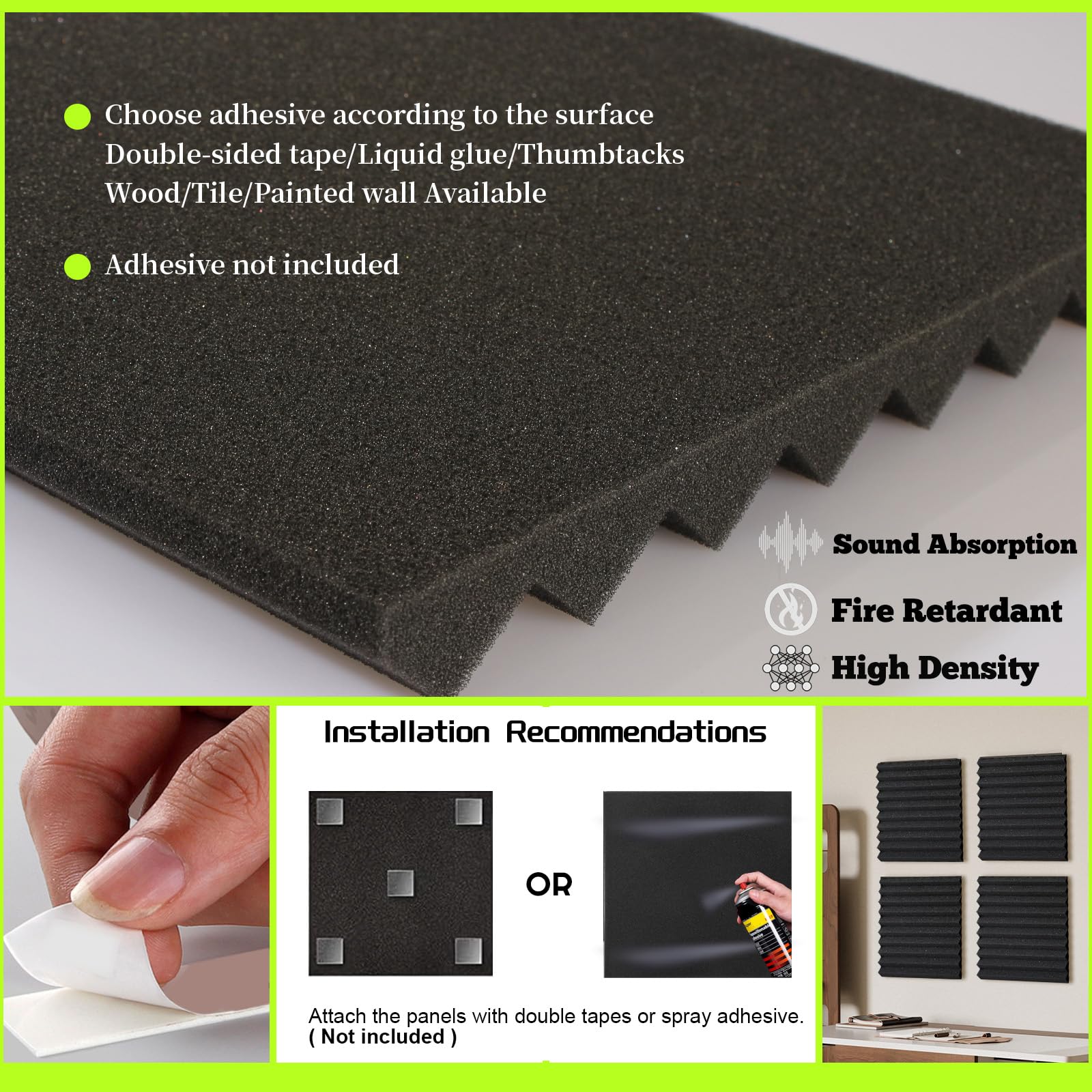 Sound Panels Acoustic Panels Vocal Recording Panel 1 Pack Acoustic Foam ...