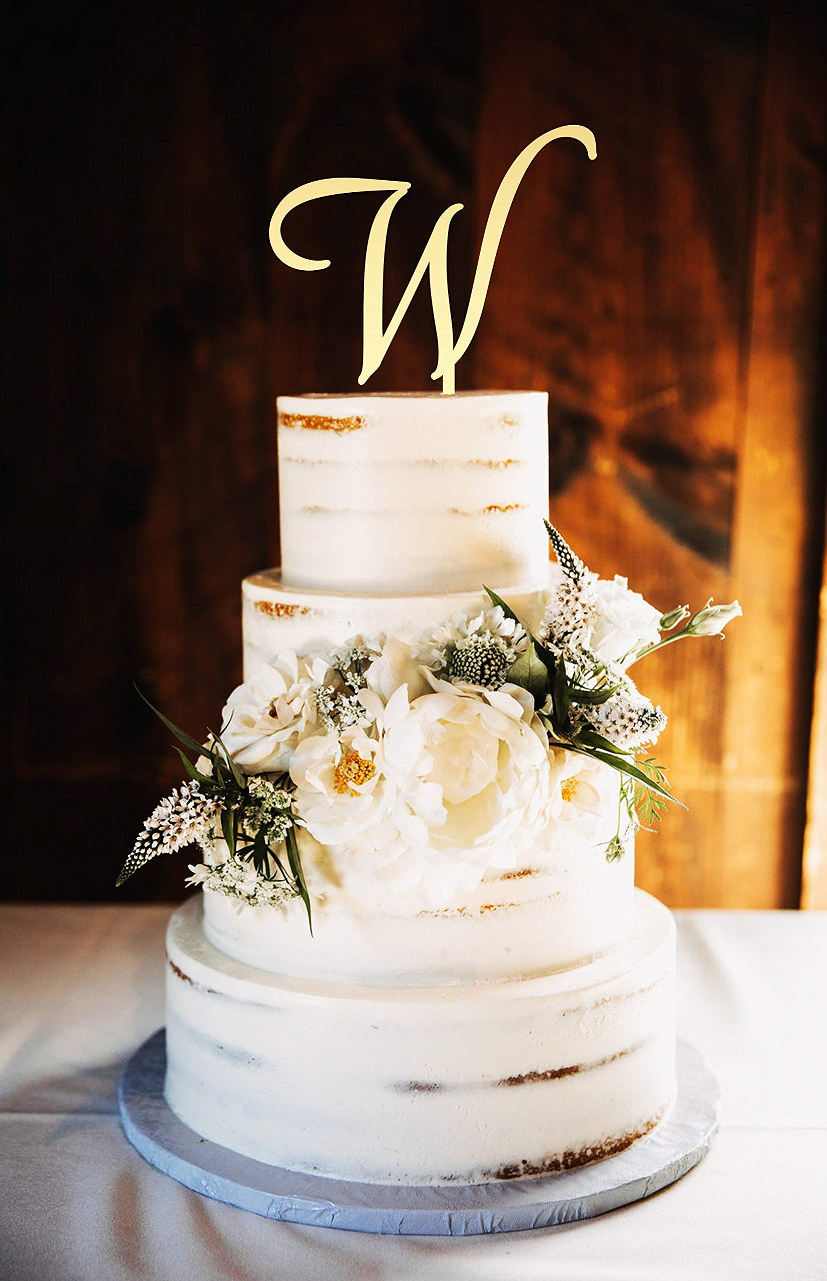 Buy Wedding Cake Topper Letter W Cake Topper Initials Cake Topper ...