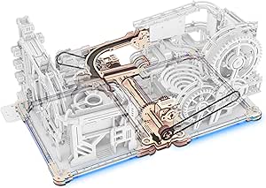 Amazon | ROKR 3d立体パズル 木製パズル 接続部品セット 宇宙港(LGC01)＆夜の町(LGA01）2つを連結する部品 手回し 電動 模型 コースター ギア 軌道 ローラー ...