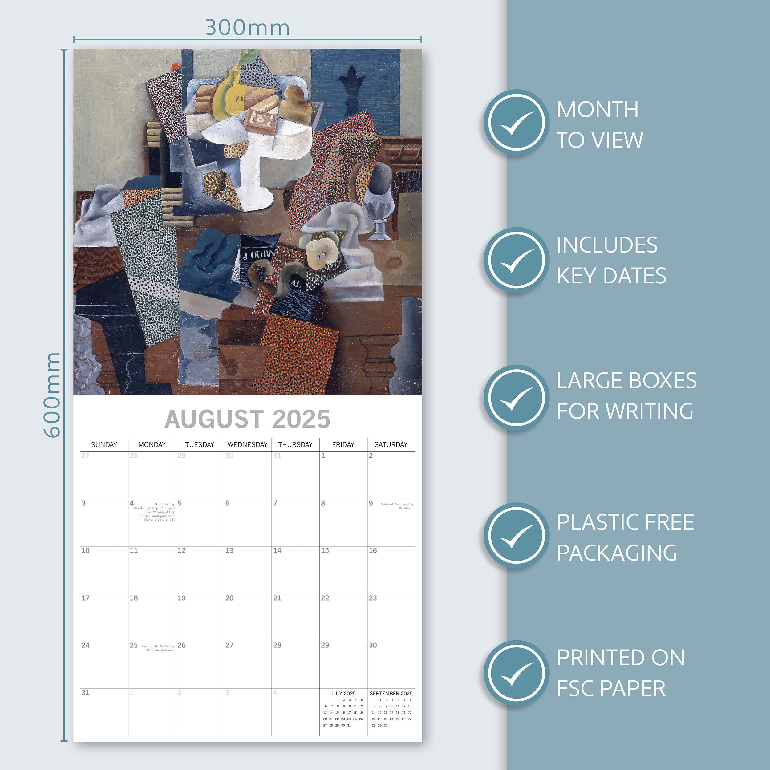 TGSC | Picasso 2025 Calendar 16 Month (Sept 2024-Dec 2025) Family ...