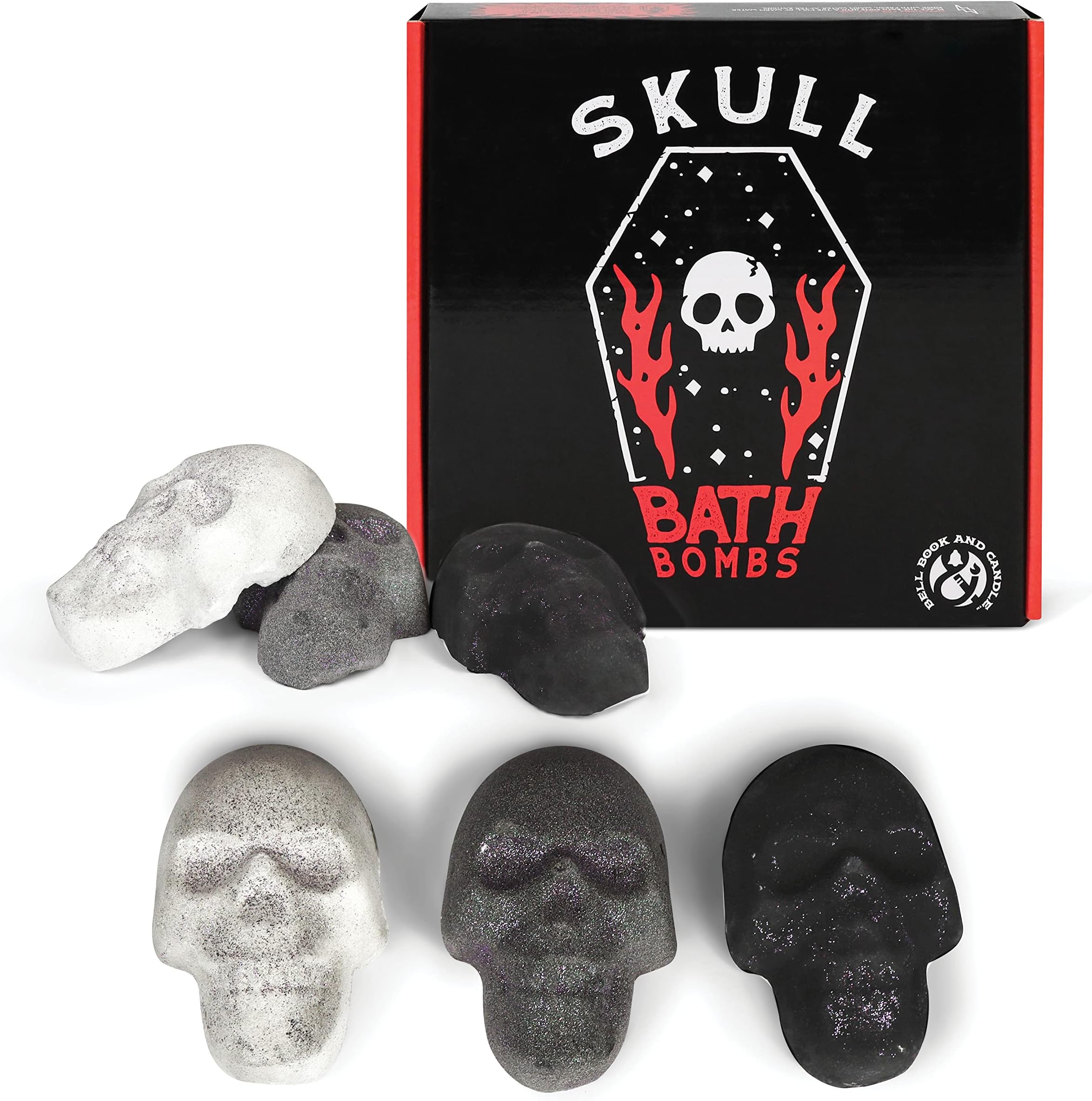Amazon.com : Skull Bath Bomb Set - Scented 6 Pack - Spooky Valentines ...