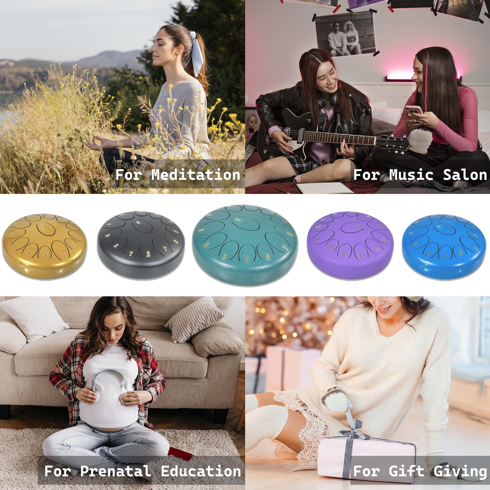 Snapklik.com : REGIS Steel Tongue Drum Zen Yoga Gift Tongue Drum For ...