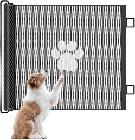 Retractable Baby Gates for Stairs, Retractable Pet Gate with Not Drill ...