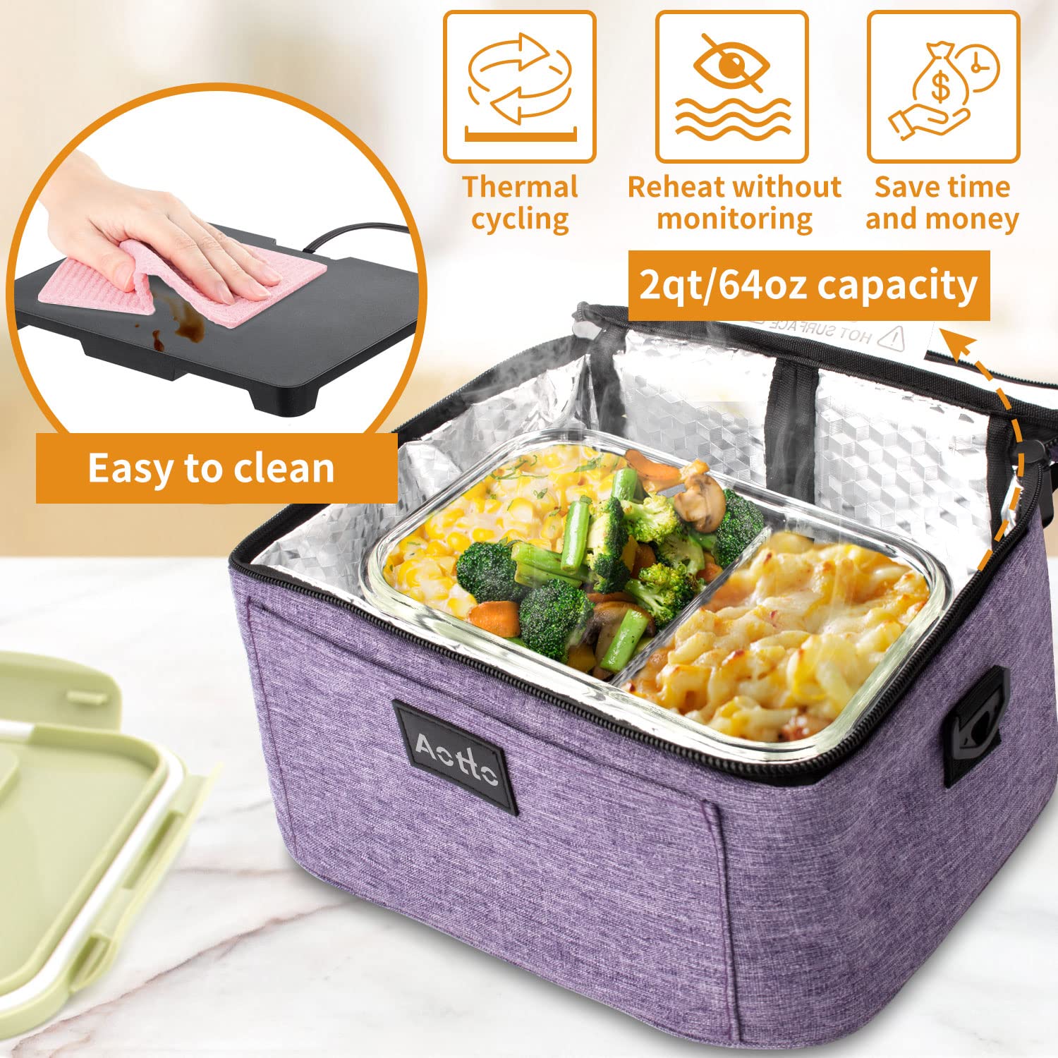Snapklik.com : Portable Oven, 12V 24V 2-in-1 Car Food Warmer Mini ...