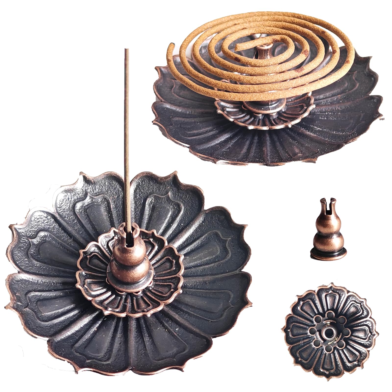 Amazon.com: AMASSIVEROCK Coils Incense Burner Holder, Brass Incense ...