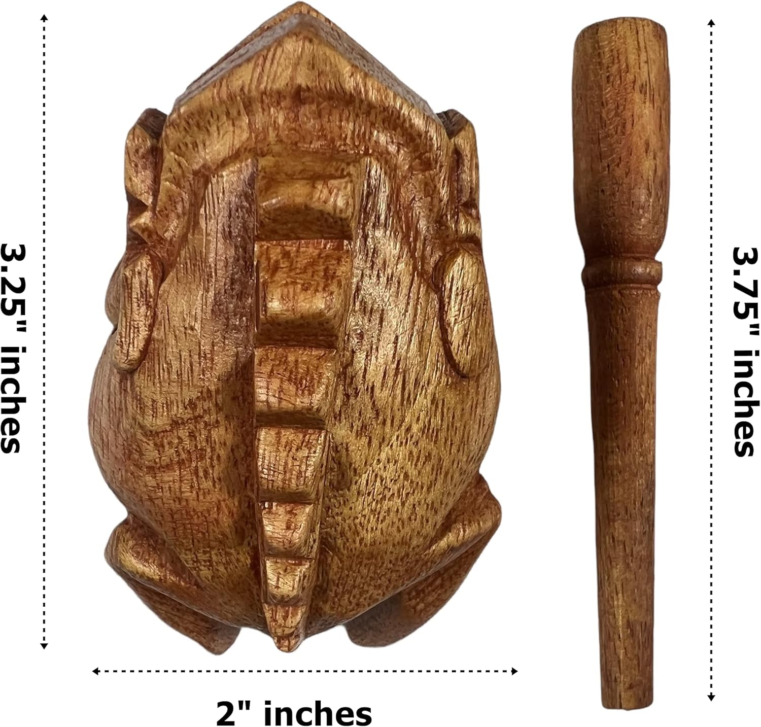 Buy NUTTA - 3 Inches Wood Croaking Frog Guiro Rasp Musical Instrument ...