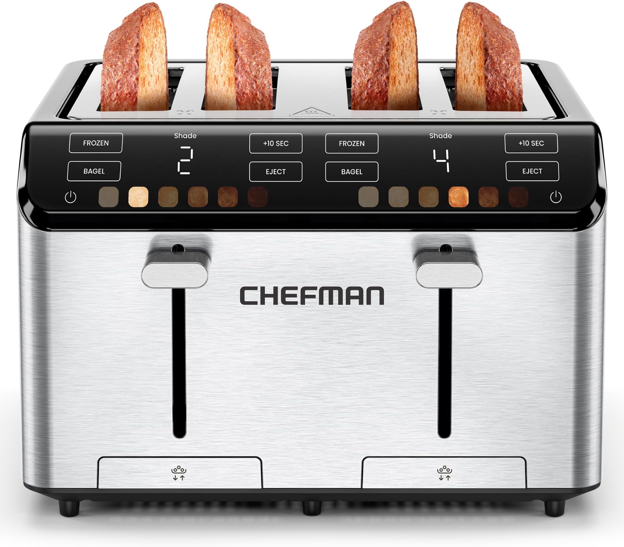 Amazon.com: 2 Slice Toasters, Bonsenkitchen Stainless Steel Wide Slot ...