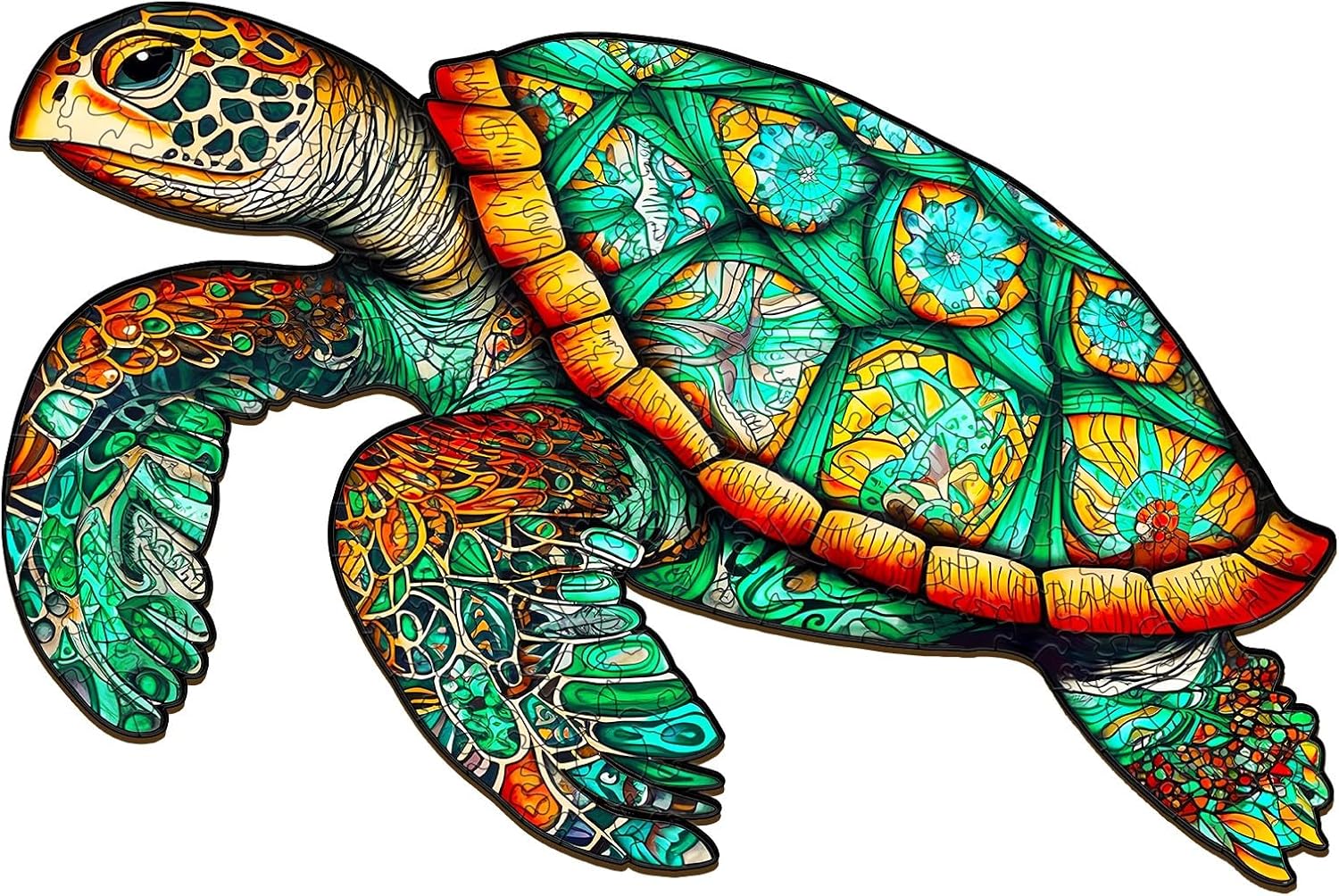 Amazon.com: Wooden Jigsaw Puzzle for Adults, Sea Turtle Wooden Puzzles ...