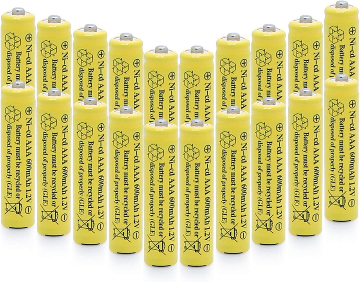 Amazon.com: QBLPOWER 1.2v AAA NiCd 600mAh Triple A Rechargeable Battery ...