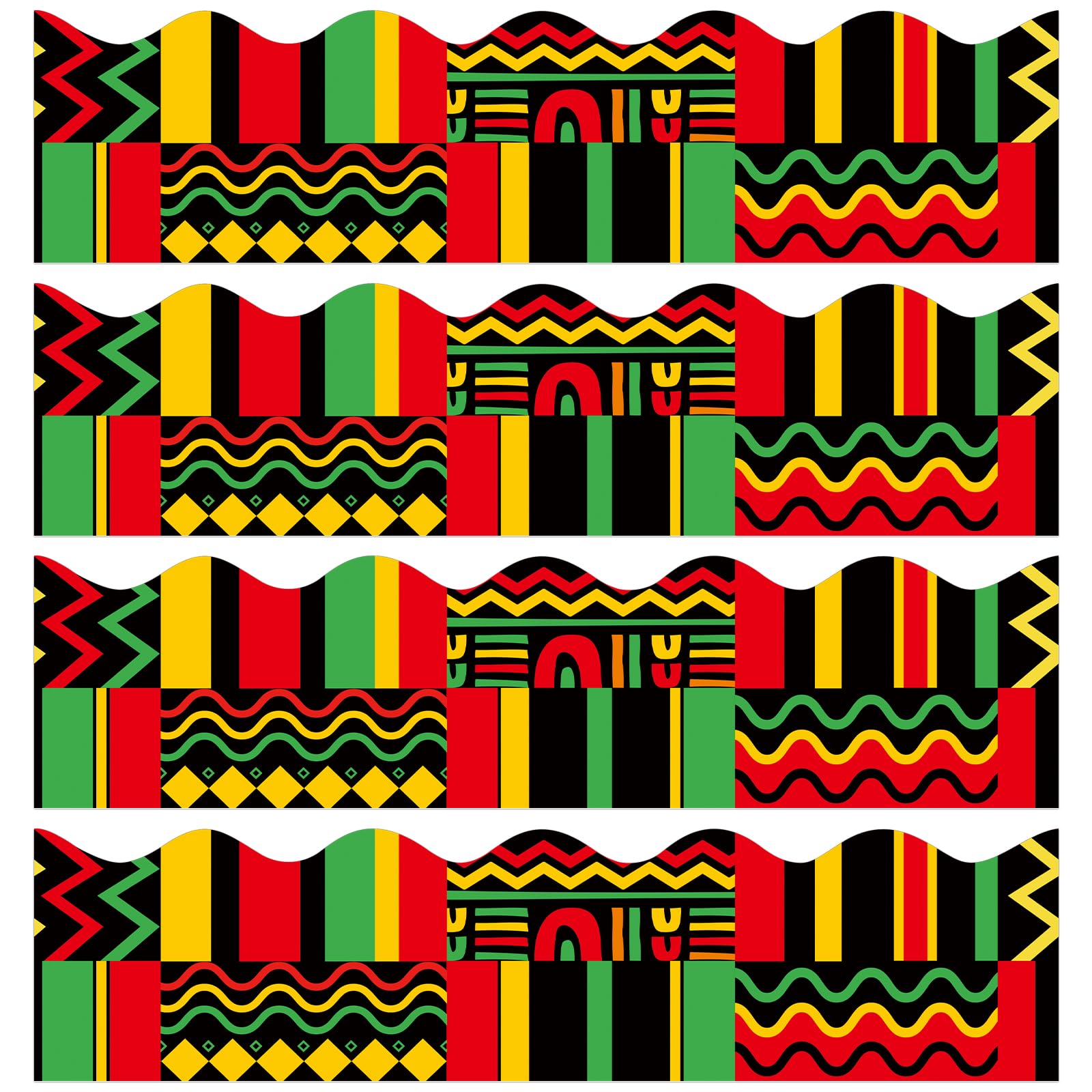 Amazon.com: 36 Feet Black History Month Bulletin Board Borders African ...