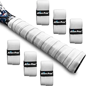 Alien Pros Tennis Racket Grip Tape (6 Grips) – Precut and Dry Feel ...