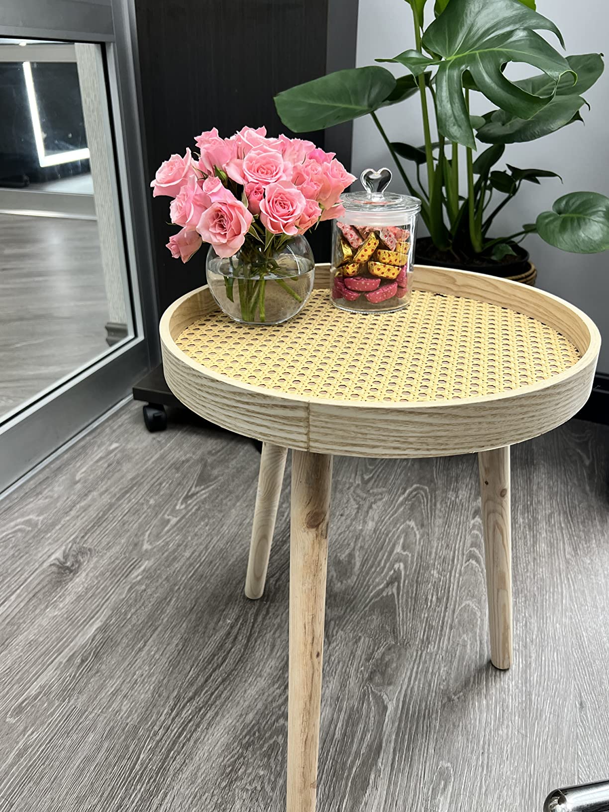 $14/mo - Finance Round Coffee Table Set of 2, Black Boho Coffee Table ...