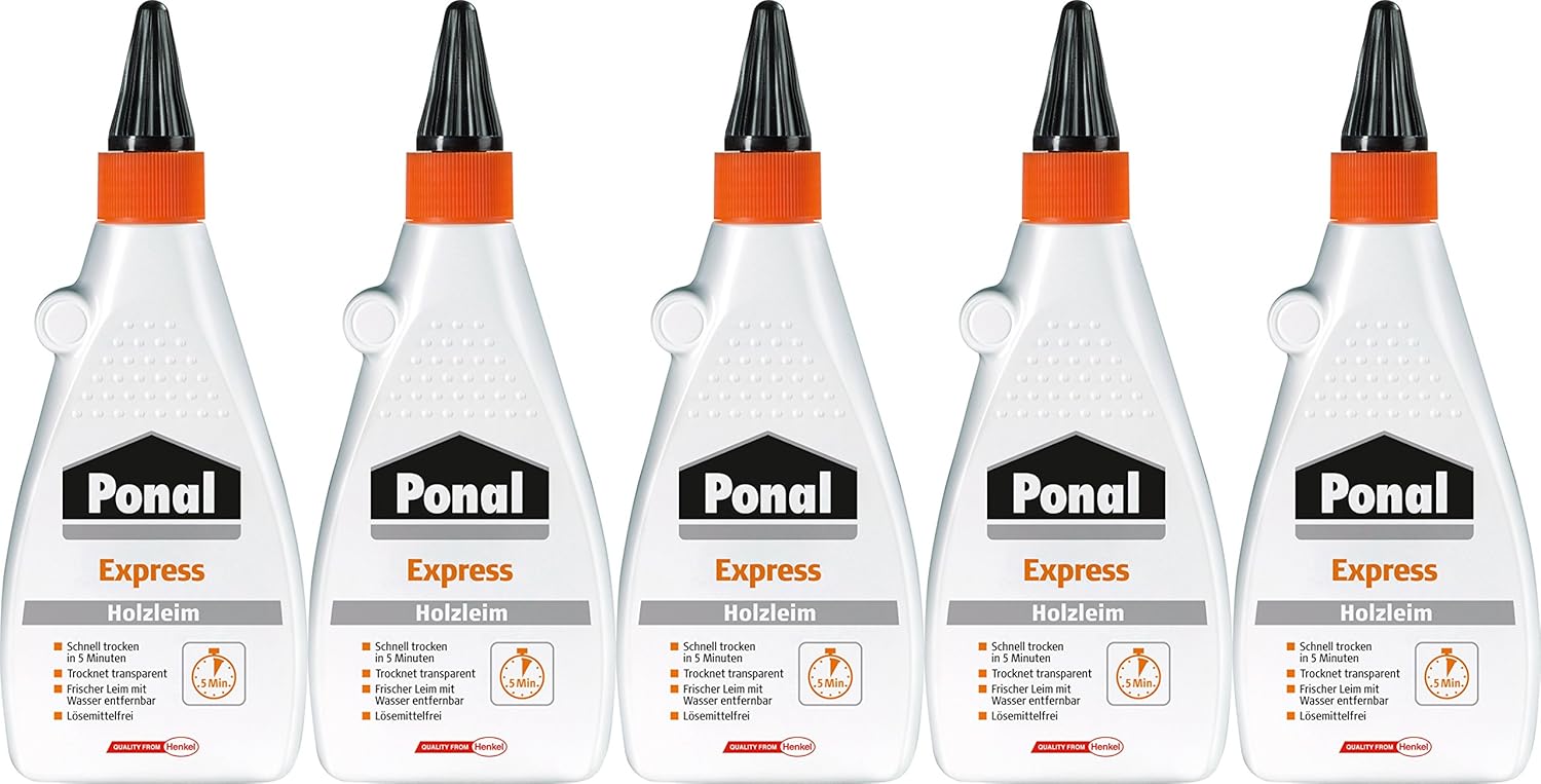 Ponal PN10X Holzleim Express (550 g/5er Pack) : Amazon.de: Baumarkt