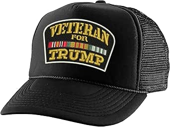 ALLNTRENDS Veterans for Trump Trucker Hat Trump 2024 Caps Adjustable ...